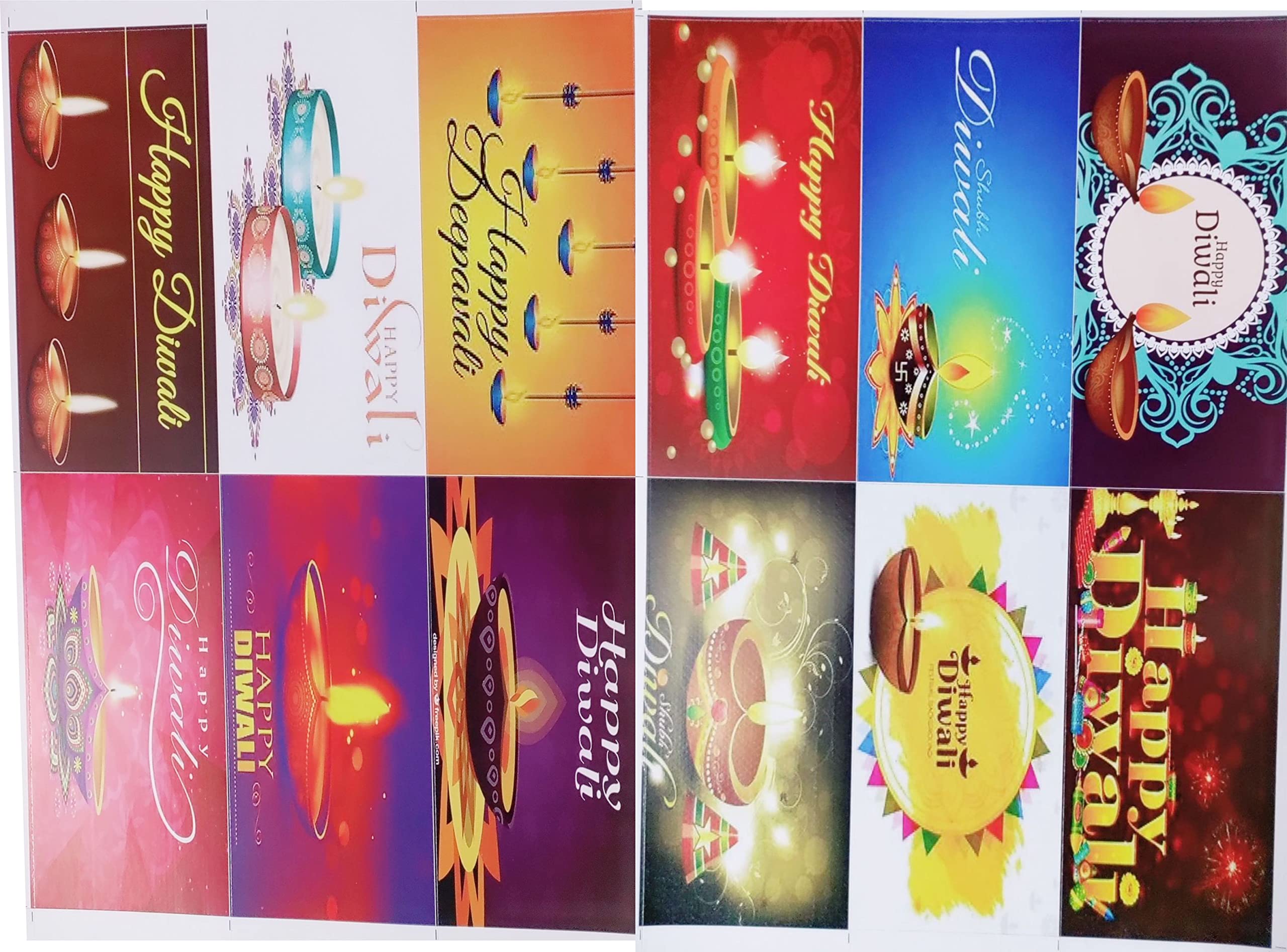 Buy Bake House Diwali Chocolate Wrapper Sticker Combo Diwali Diya ...