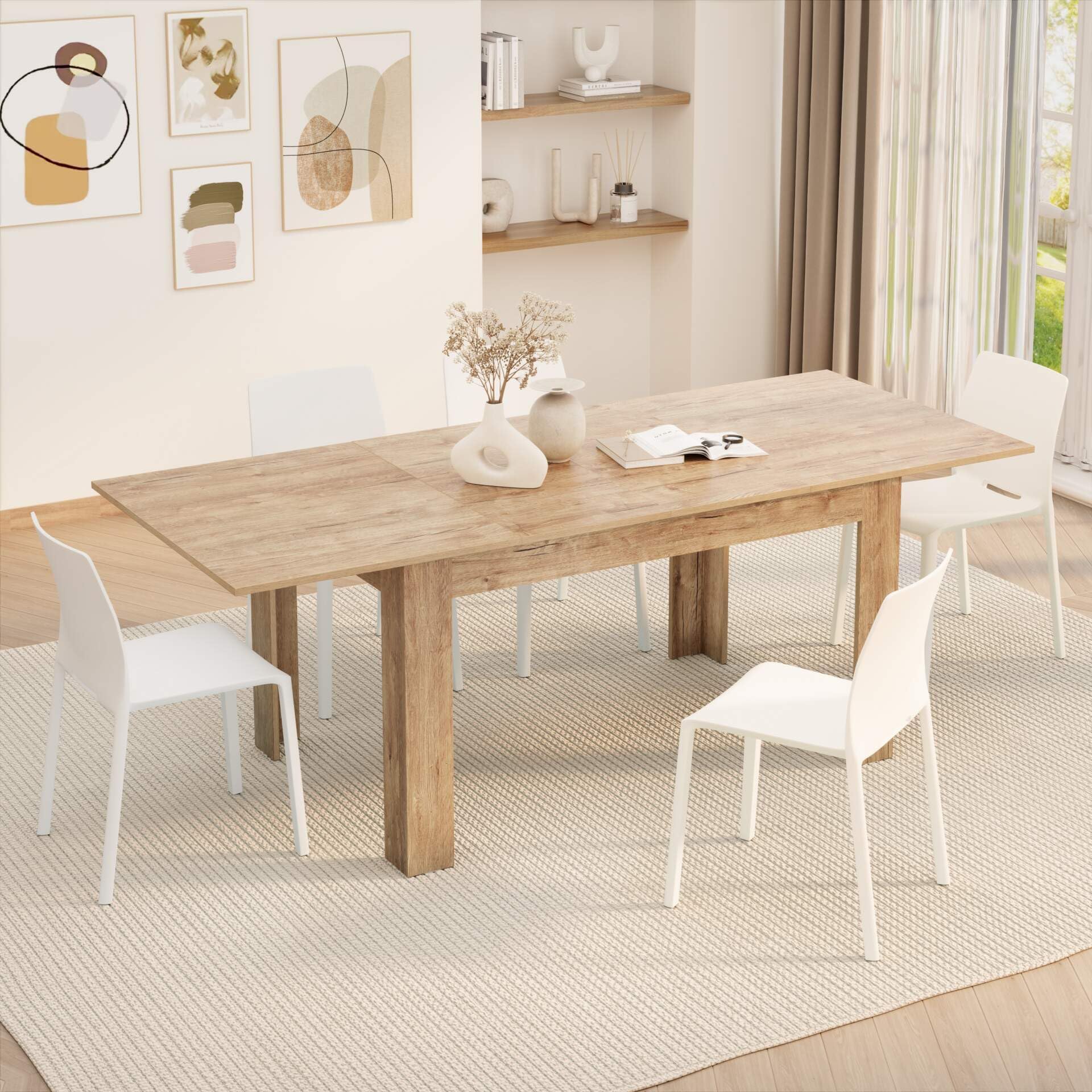 Amazon.com - Alpine Furniture Aiden Dining Table, Weathered Natural ...