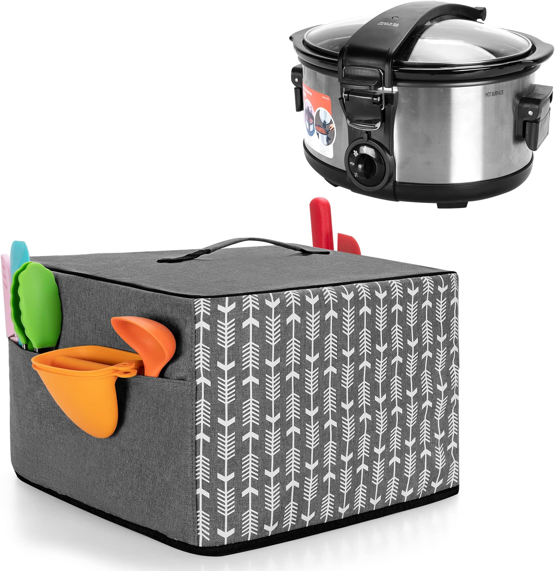 Amazon.com: YARWO Slow Cooker Dust Cover Compatible for Hamilton Beach ...
