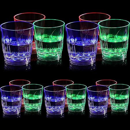 Amazon.com: DAMOTK 20 Pcs Glow in the Dark Drink Pouch Cups with 20 ...