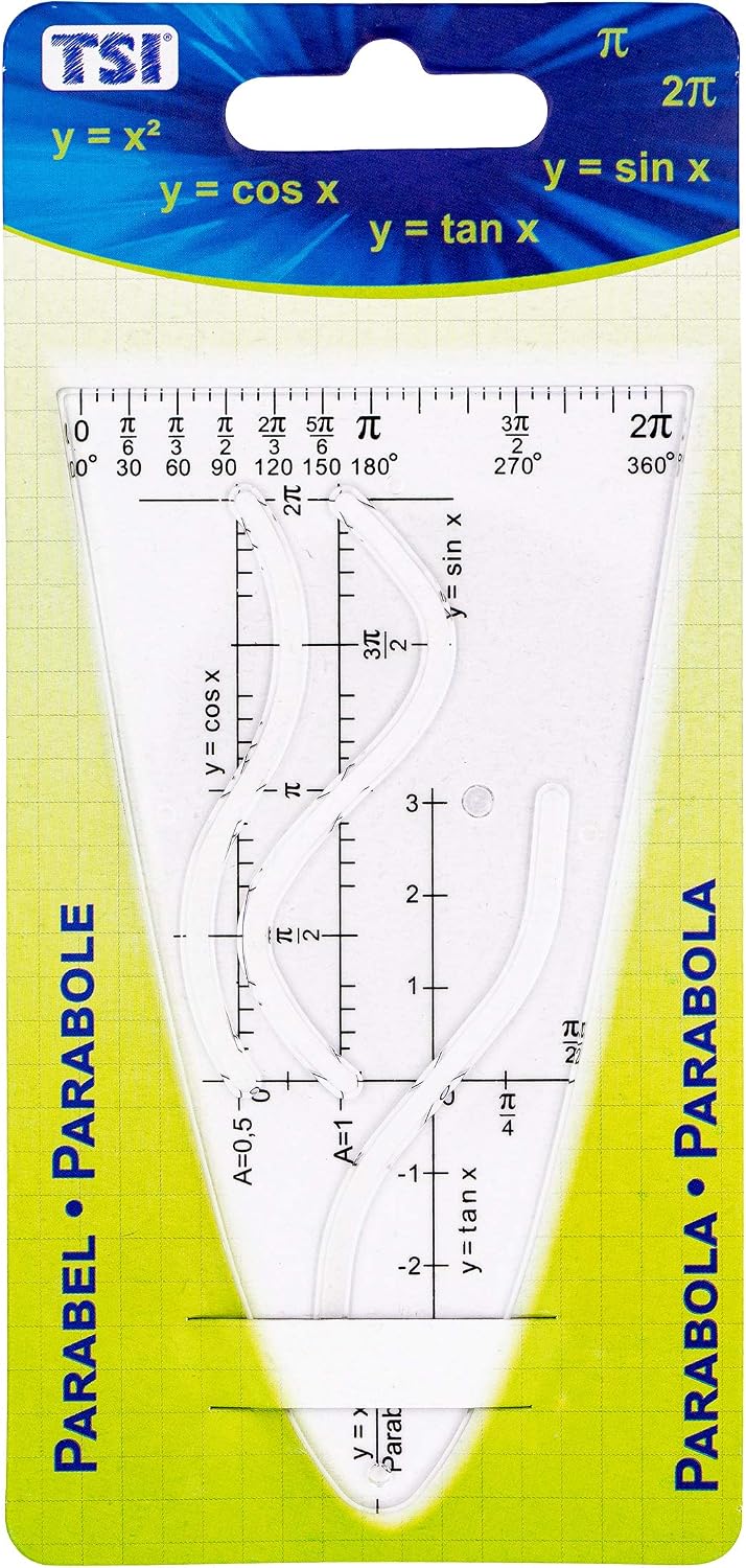 TSI - Regla de parábola, 16 cm, transparente : Amazon.es: Oficina y ...