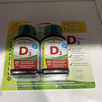Amazon.com : Jamieson Vitamin D3 1000Iu Tablets-(2X375), 750 Count ...
