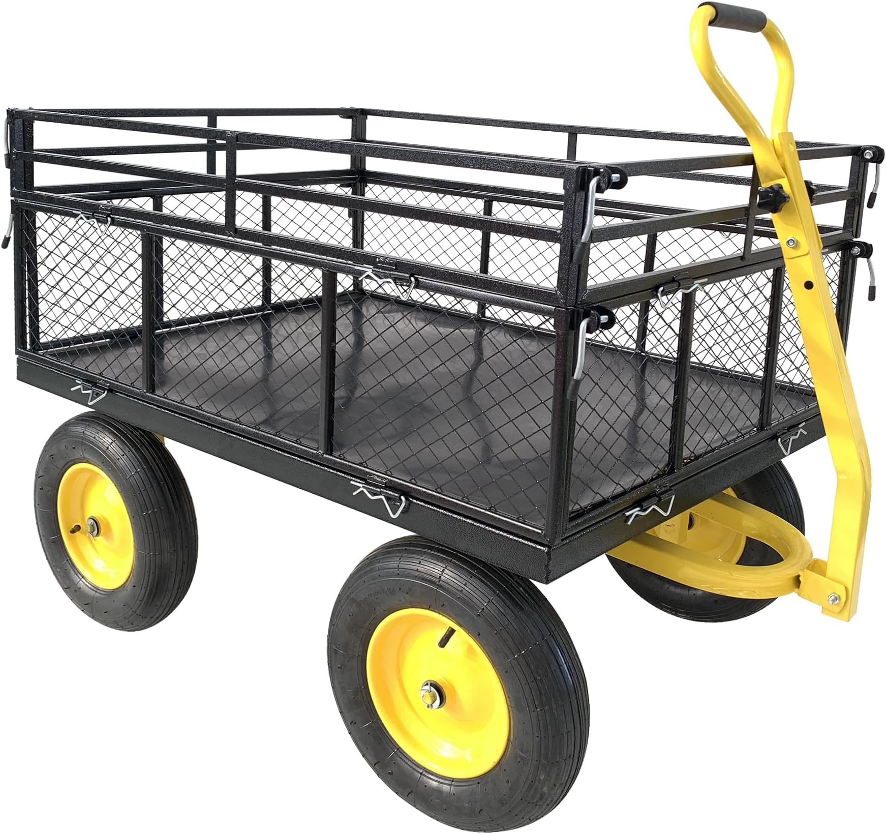 Amazon.com : Steel Garden Cart, Heavy Duty 1400 lbs Capacity, with ...