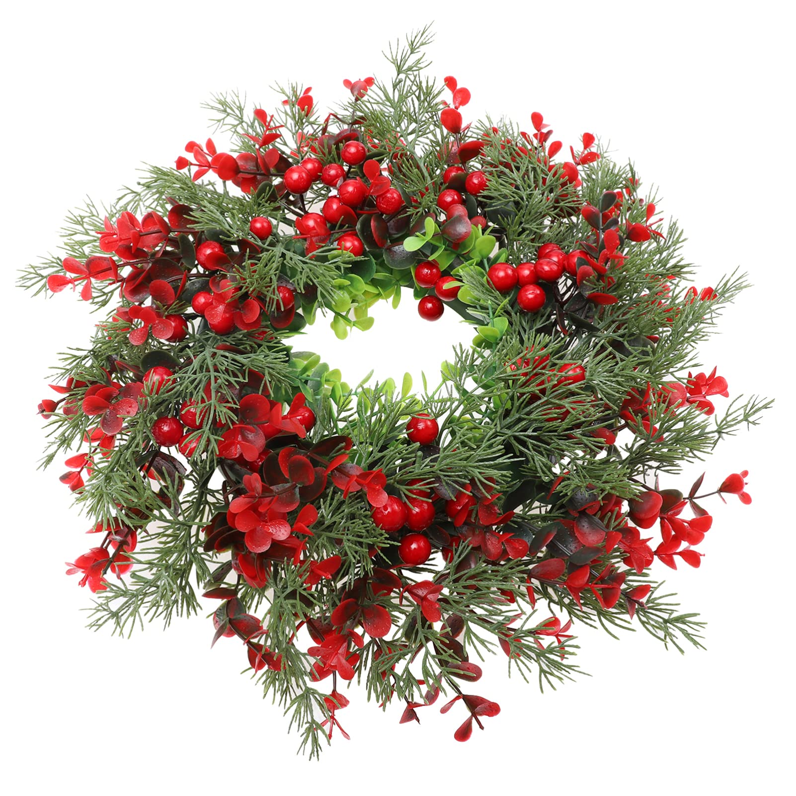Amazon.com: Twig Berry Wreath 12 Inch Artificial Christmas Wreath, Xmas ...