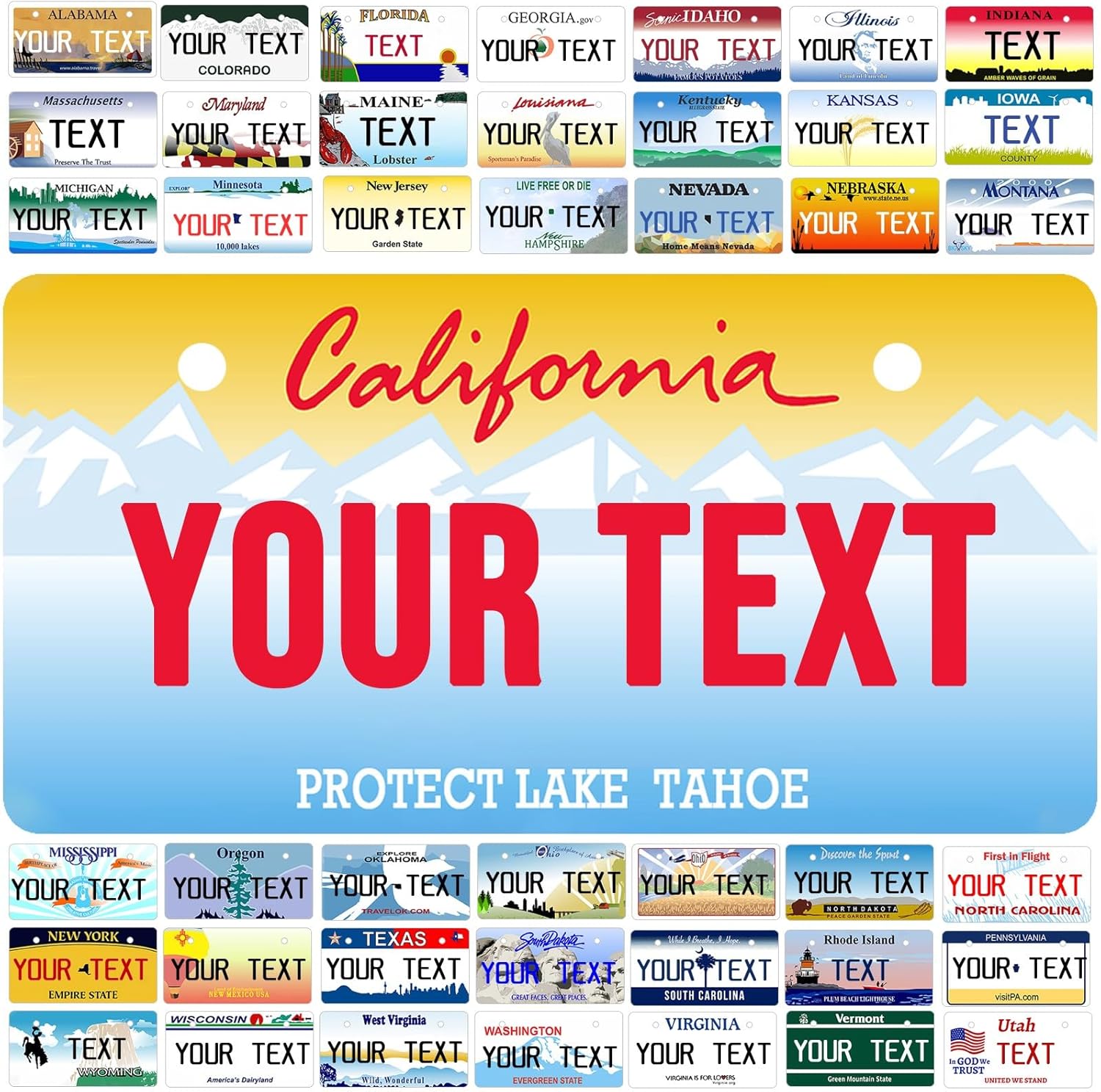 Amazon.com: Custom Mini License Plate - Select from All 50 States ...