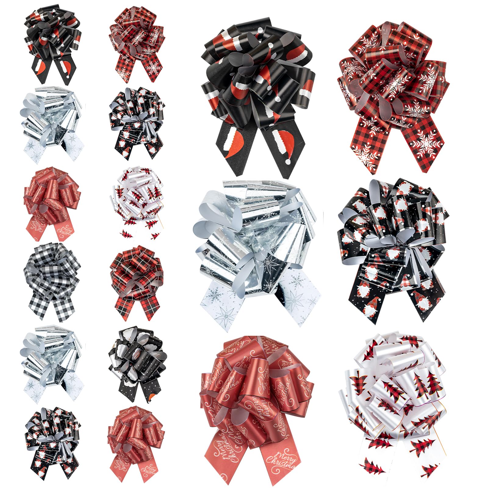 Amazon.com: WRAPAHOLIC 18 Pcs Christmas Gift Pull Bows Assortment - 5 ...