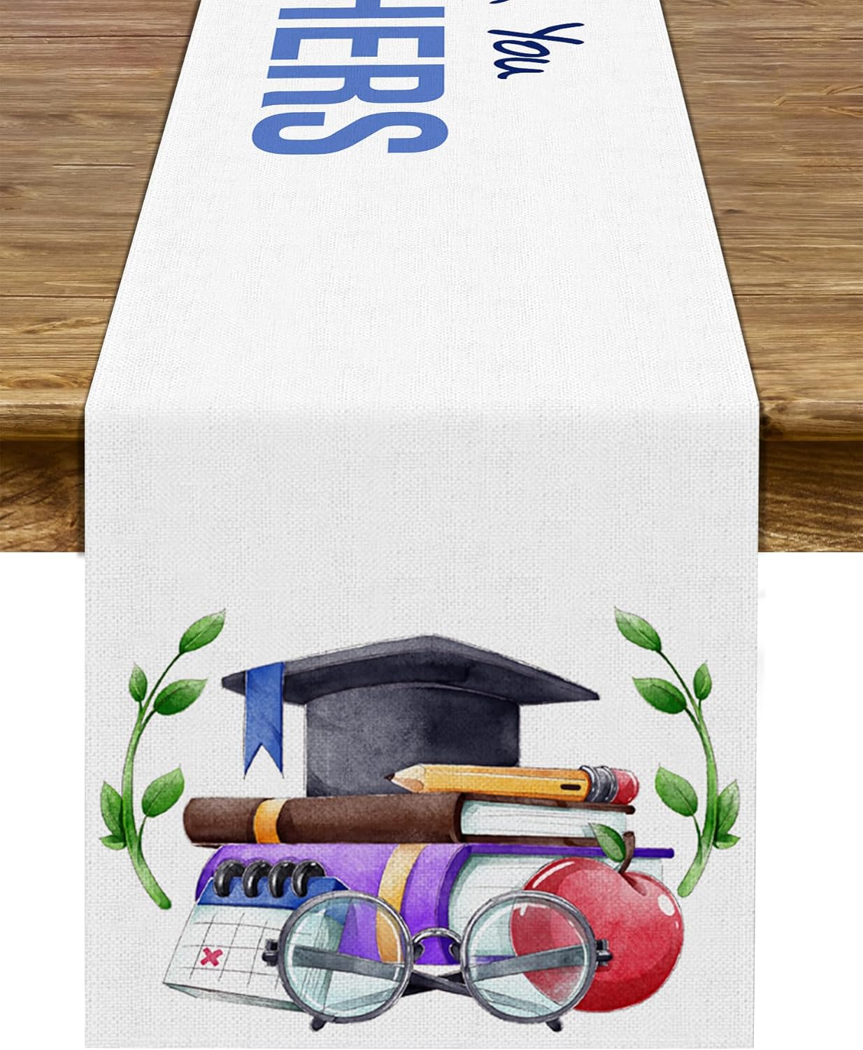 Amazon.com: Sunwer Thank You Teachers Table Runner Teacher Appreciation ...