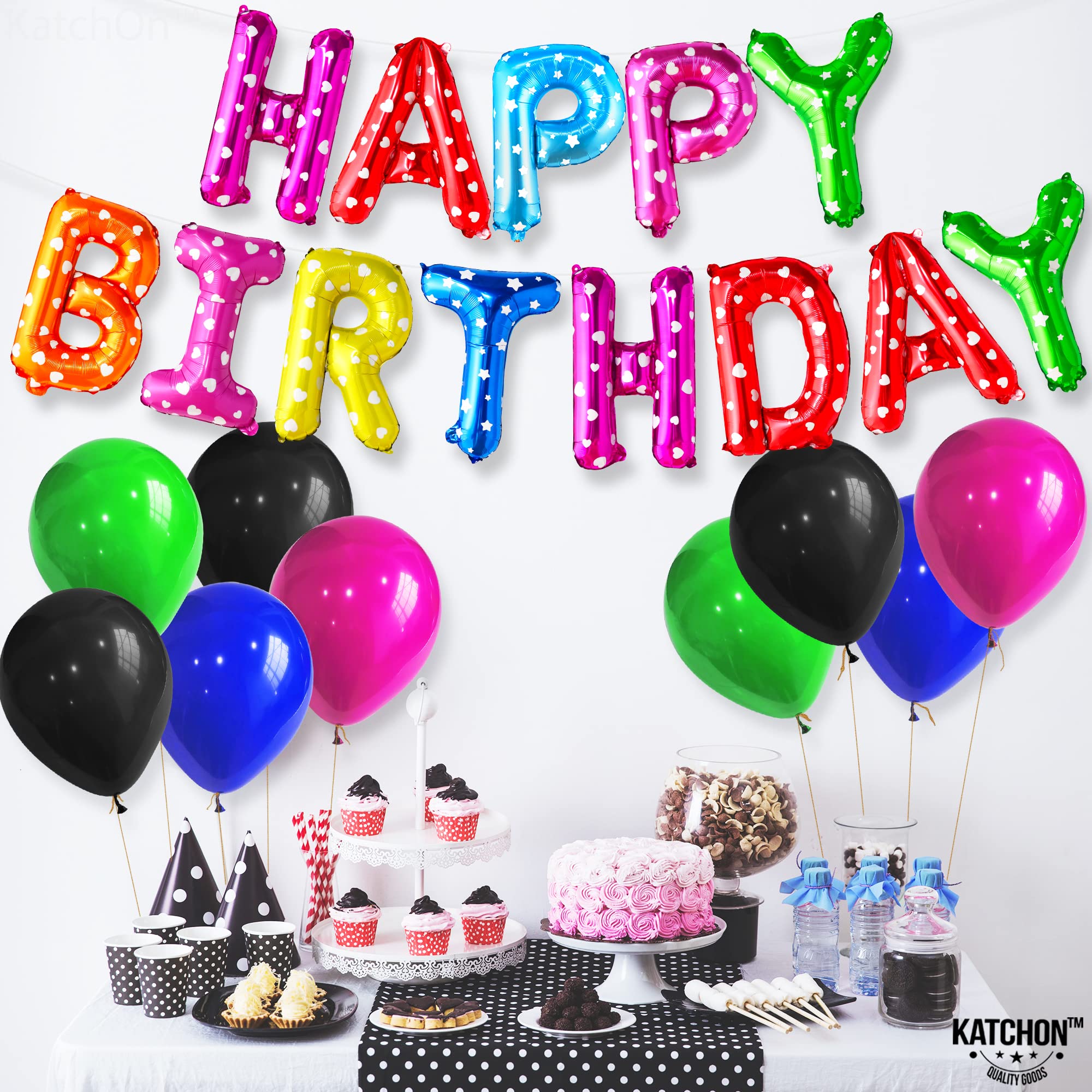Snapklik.com : KatchOn, Rainbow Happy Birthday Balloon Banner