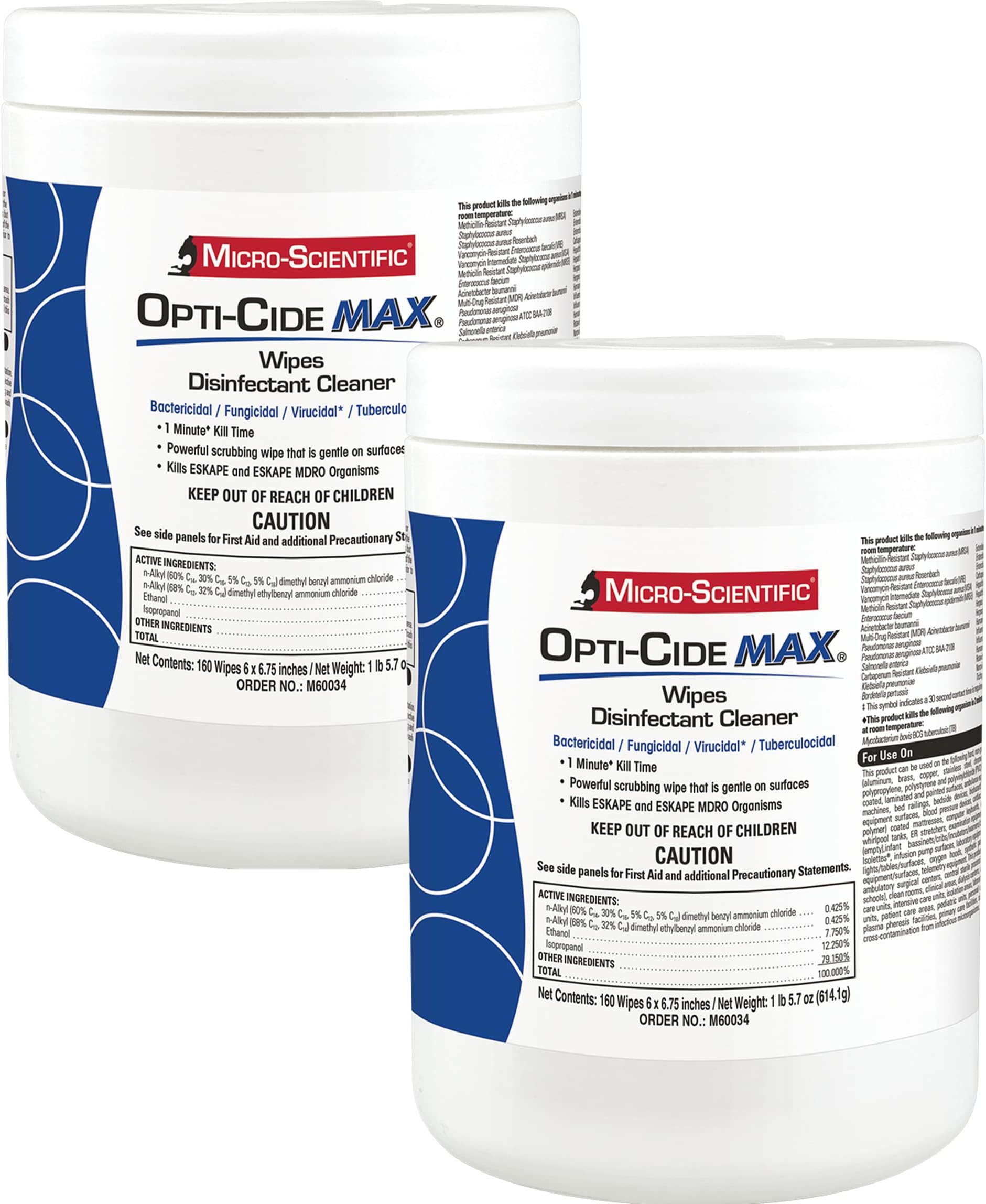 Amazon.com: Micro-Scientific Opti-Cide Max Disinfecting Wipes (2 Pack ...