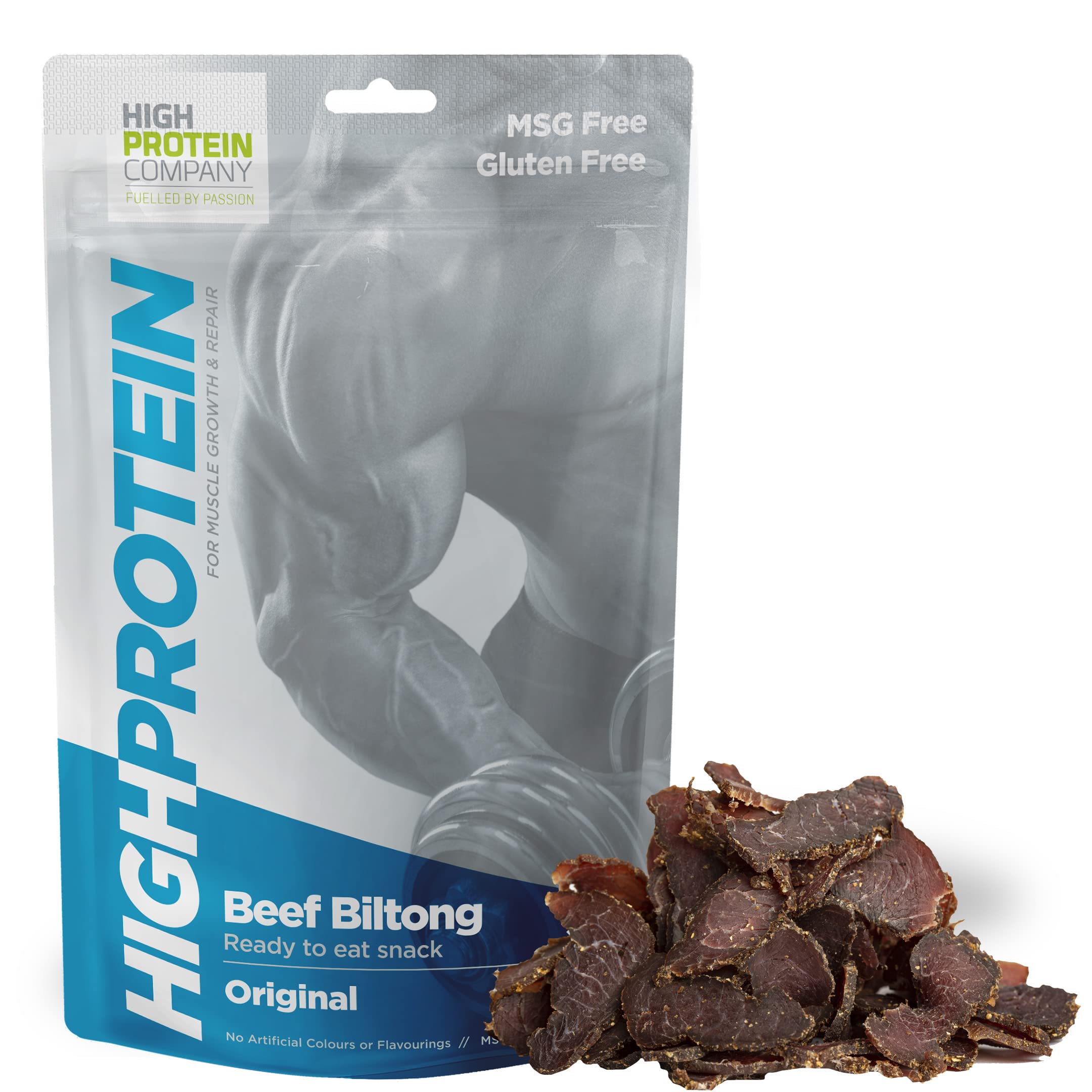 High Protein - Original Biltong, 600g Pack of 12 x 50g High Protein ...
