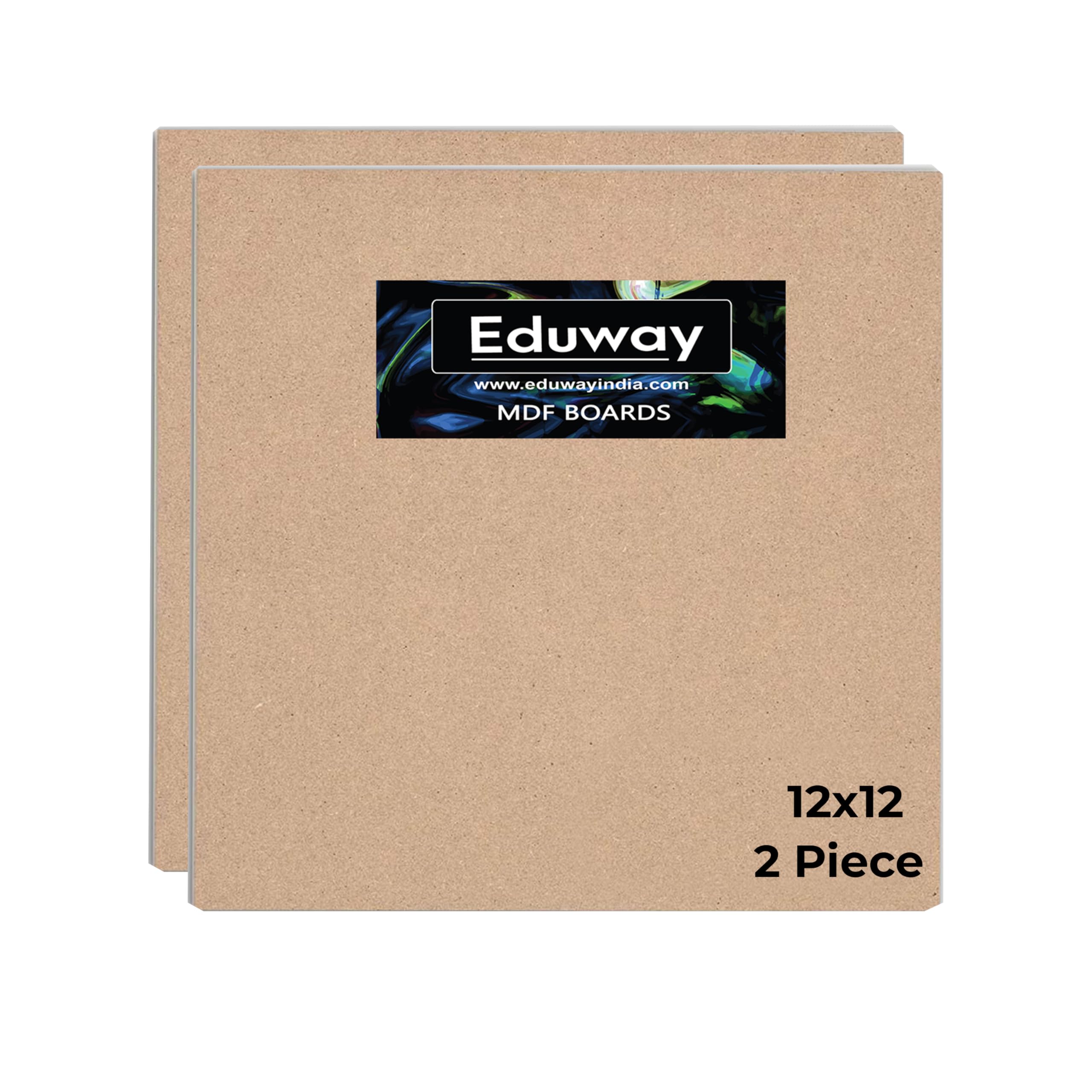 Eduway® 12x12 Inch MDF Board Wood Sheet for Mandala , Lippan, Resin Art ...