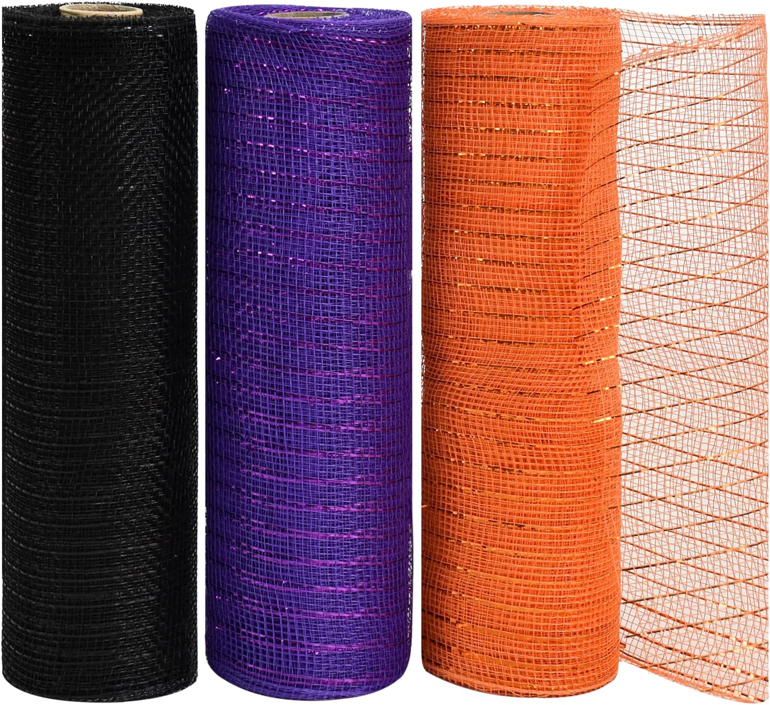 Amazon.com: 10 Inch x 30 Feet Deco Poly Mesh Ribbon - Purple Non ...