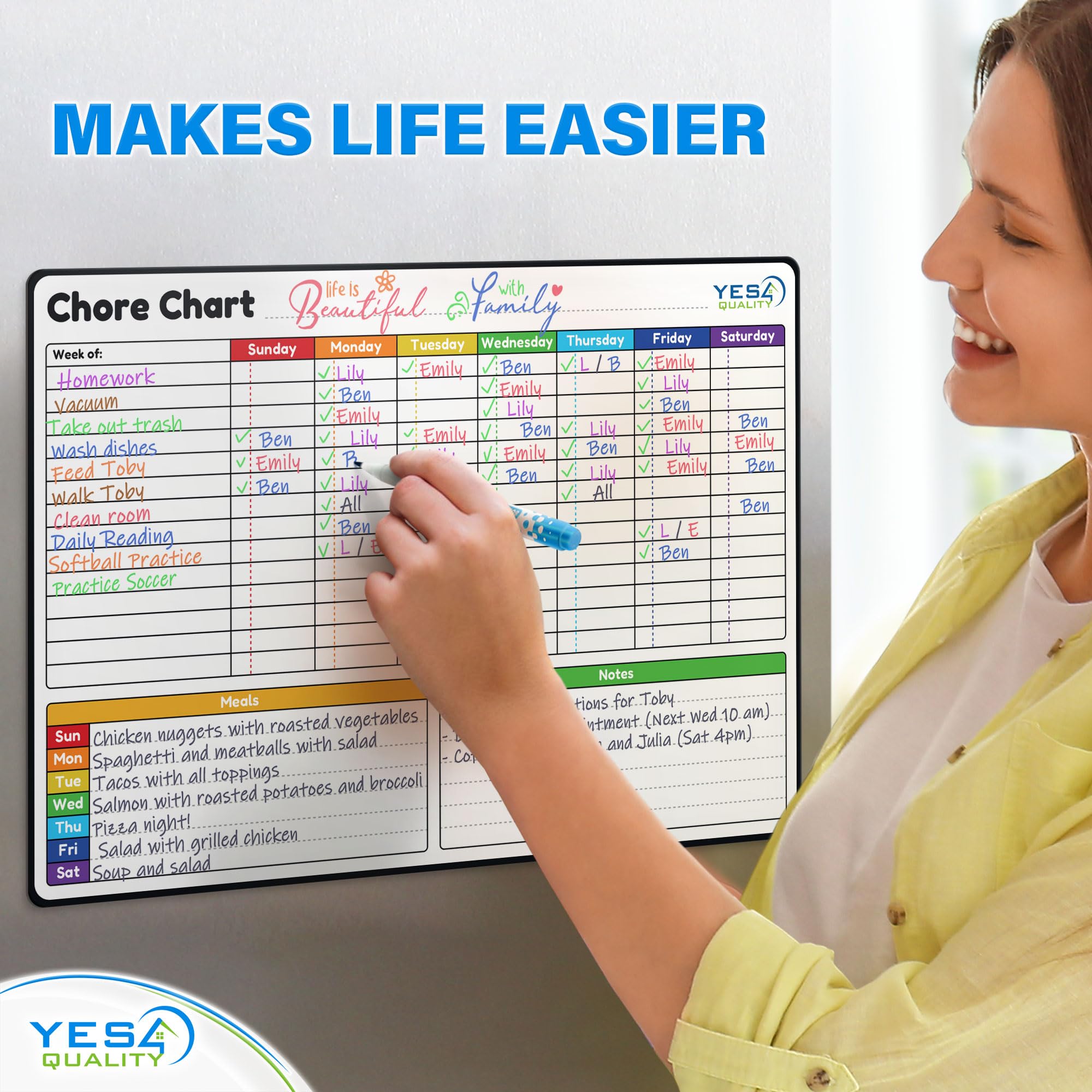 Chore Chart For Adults Yes4Quality Magnetic Dry Erase Chore Chart ...