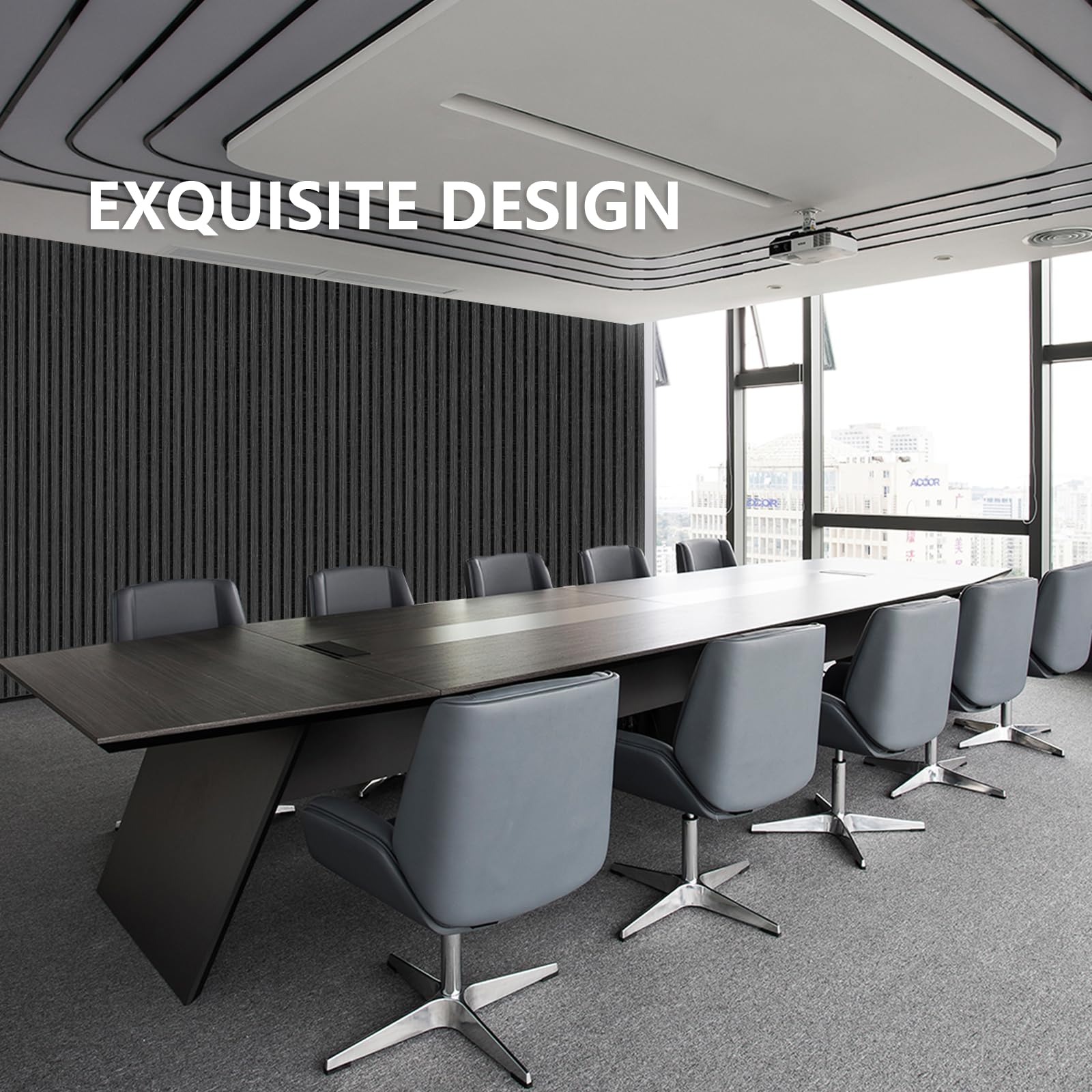 Snapklik.com : Olanglab Wood Slat Wall Panels, 2-Pack 9448"x 1259"x 0. ...