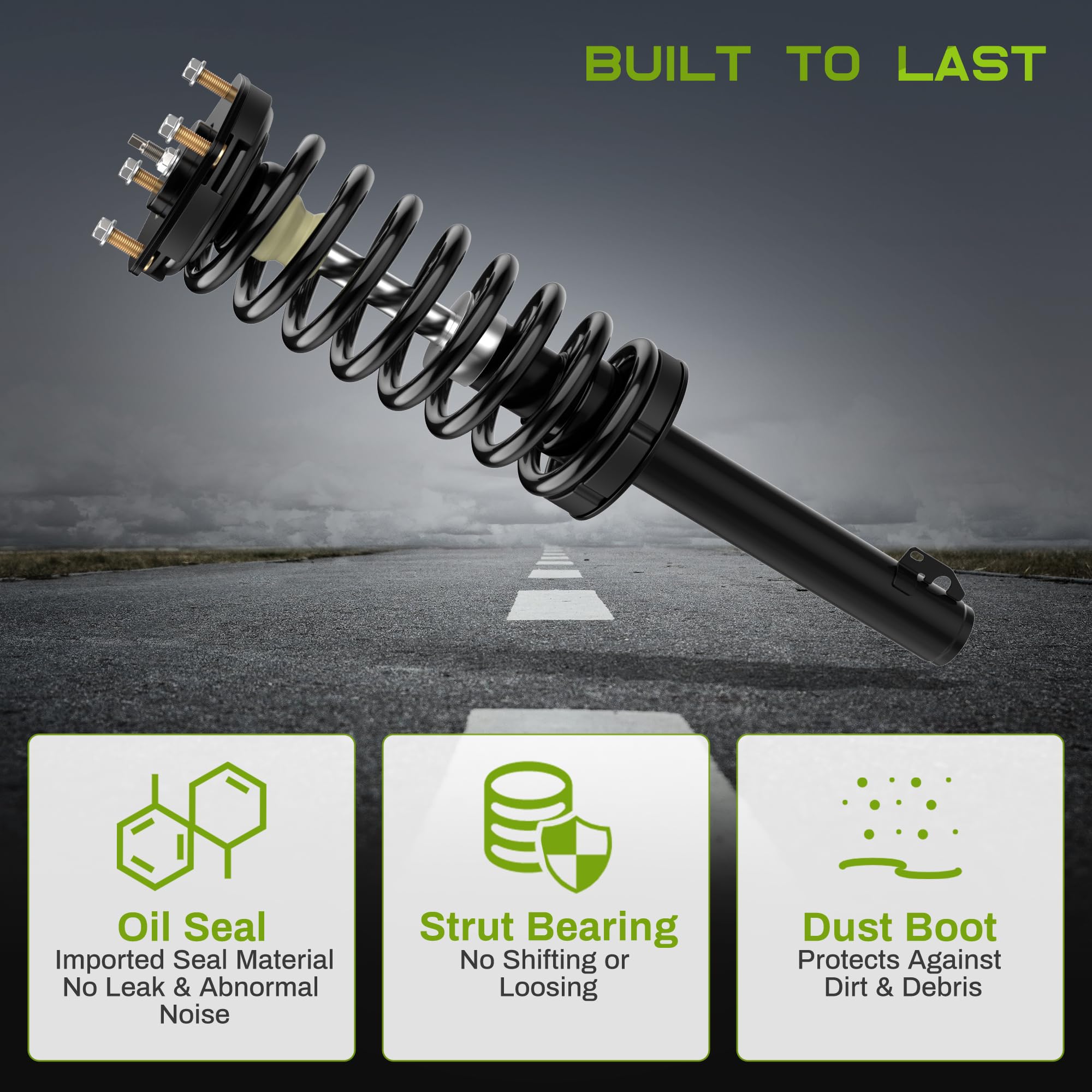Quick Strut Replacement AUTOSAVER88 Complete Strut Assembly - Front ...