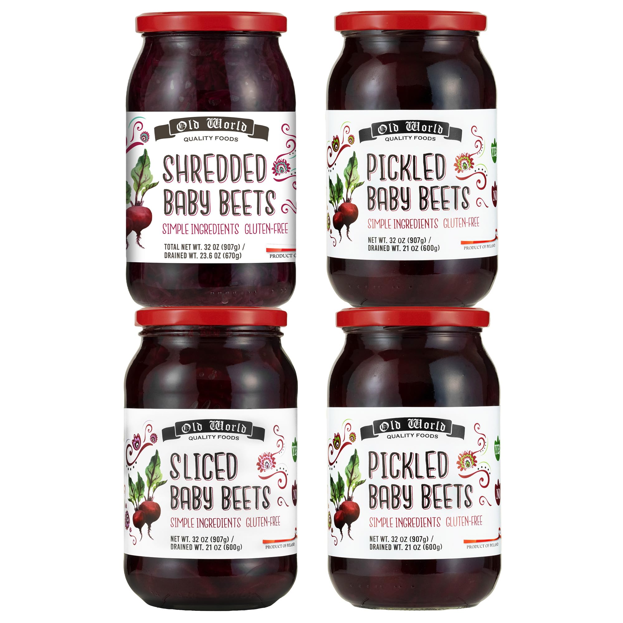 Amazon.com : Beets Lover Set – Four 32 Oz Jars of Beets Includes Sliced ...