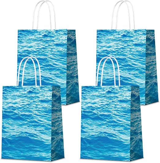 Amazon.com: KERINGO 16 PCS Ocean Waves Themed Party Favor Bags Under ...