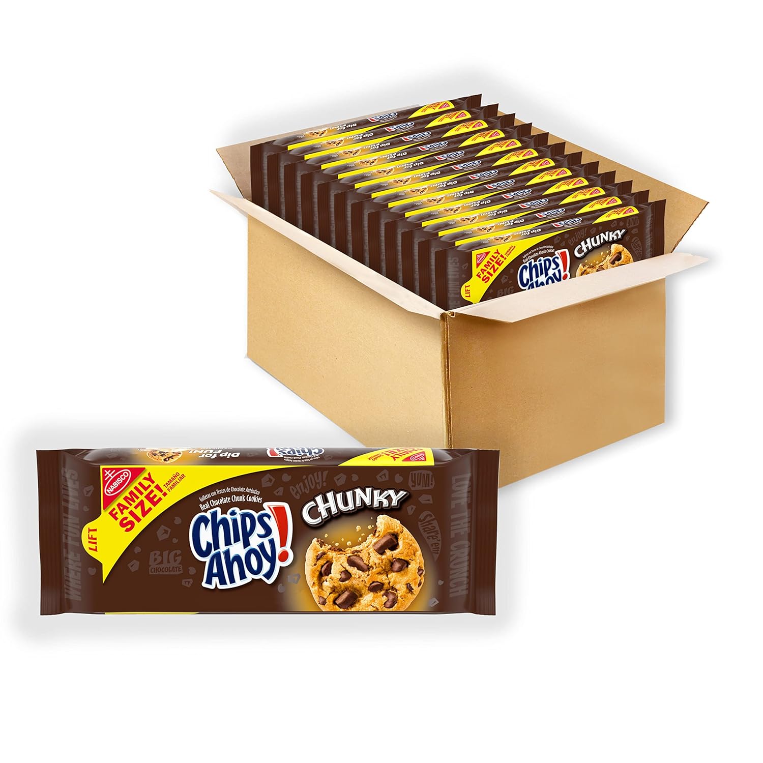 Amazon.com: CHIPS AHOY! Chunky Chocolate Chip Cookies, 12 - 18 oz Packs ...