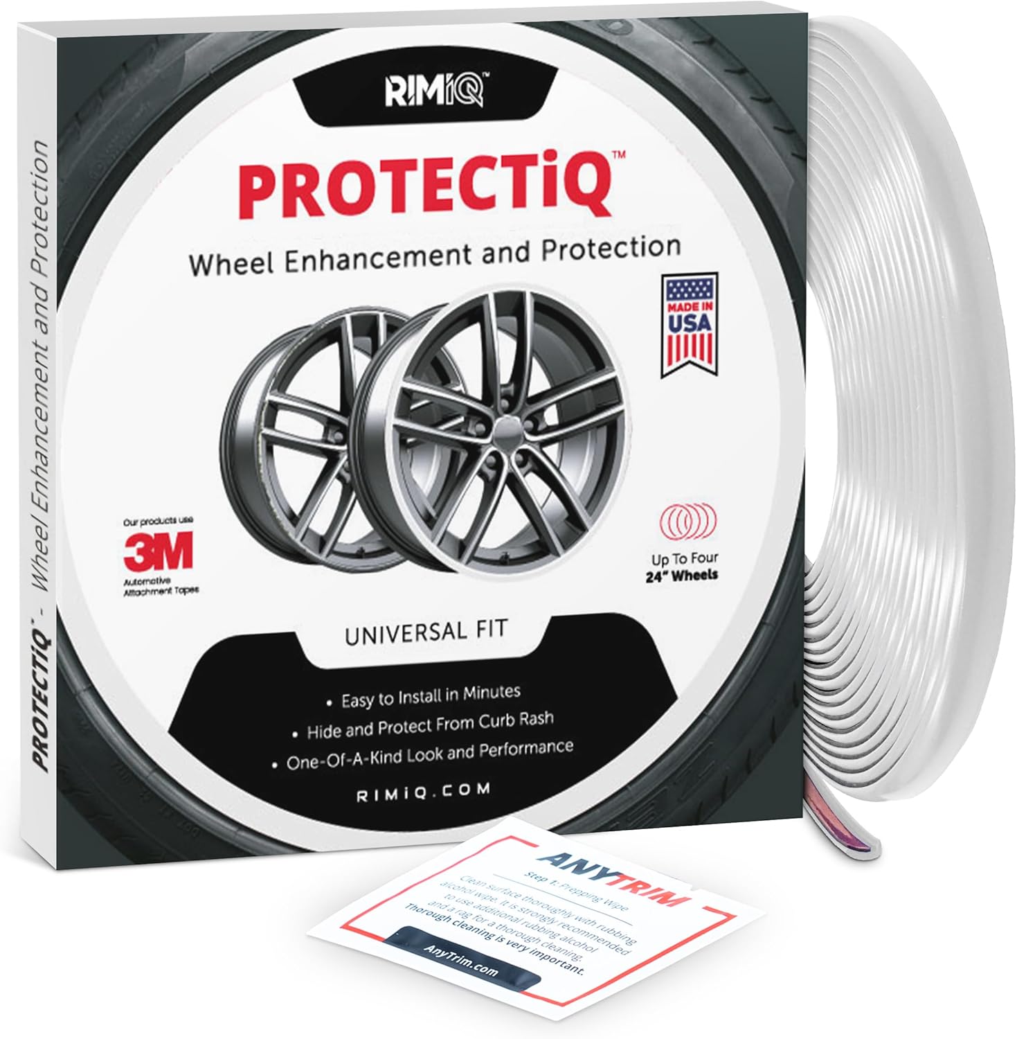 Amazon.com: RIMiQ PROTECTiQ Universal Wheel Protection - 1/4" Trim Easy ...