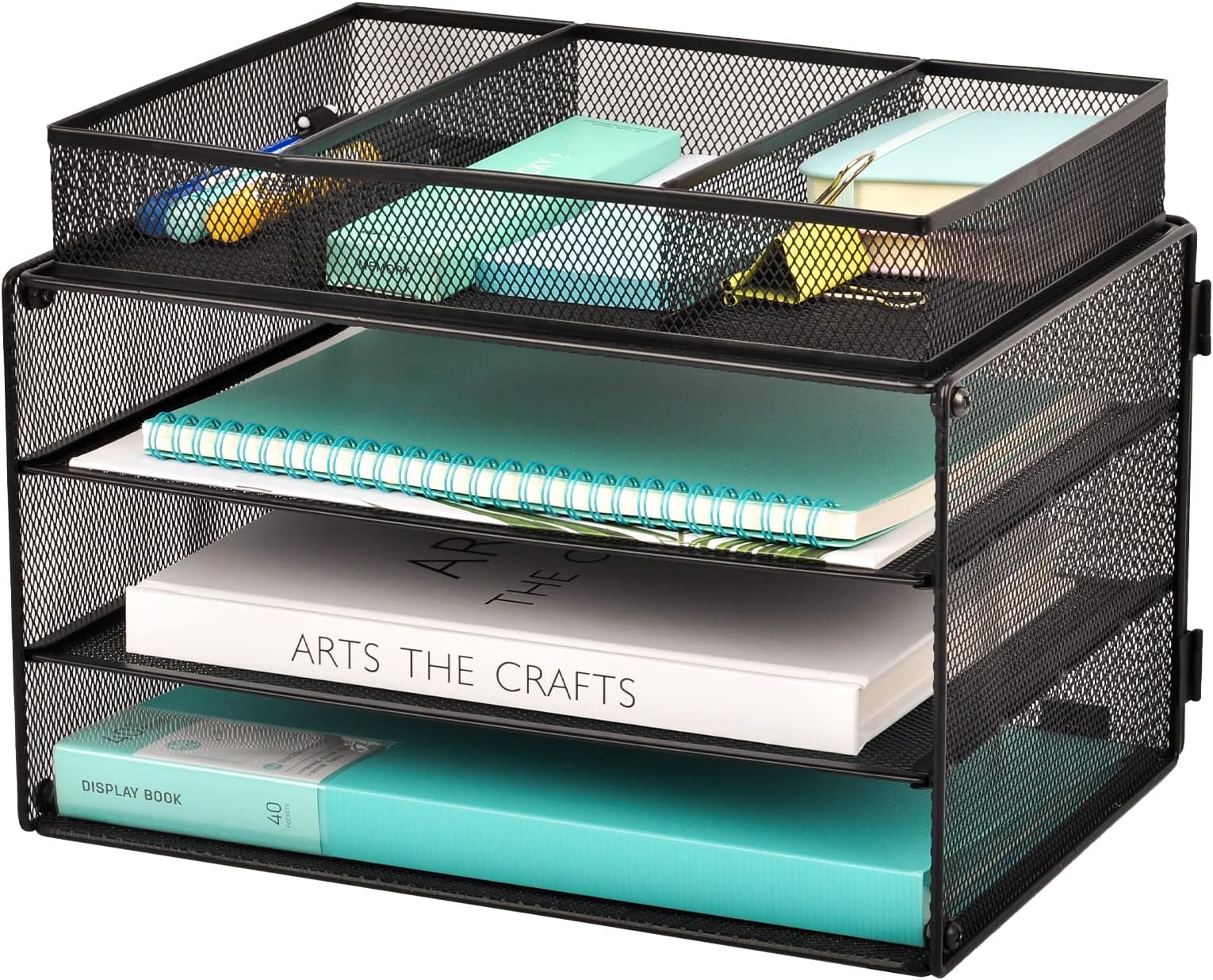 Amazon.com: GDINDINFAN Paper Letter Tray Organizer, 3 Tier Mesh File ...