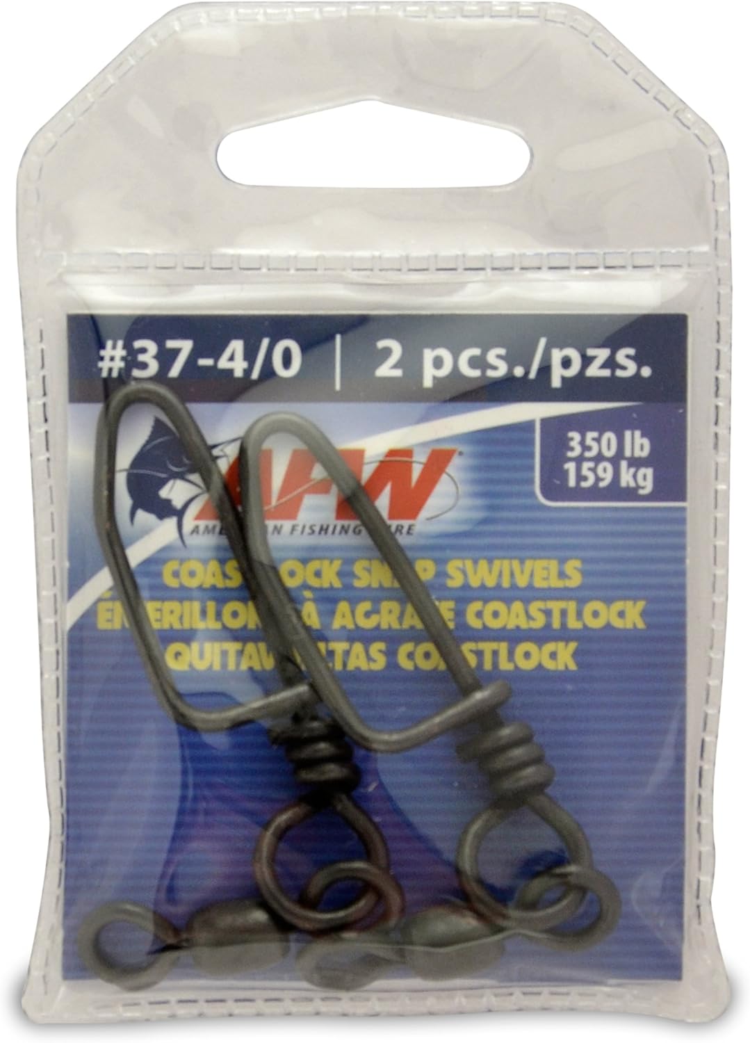 Amazon.com : American Fishing Wire Brass Coastlock Snap Swivels ...