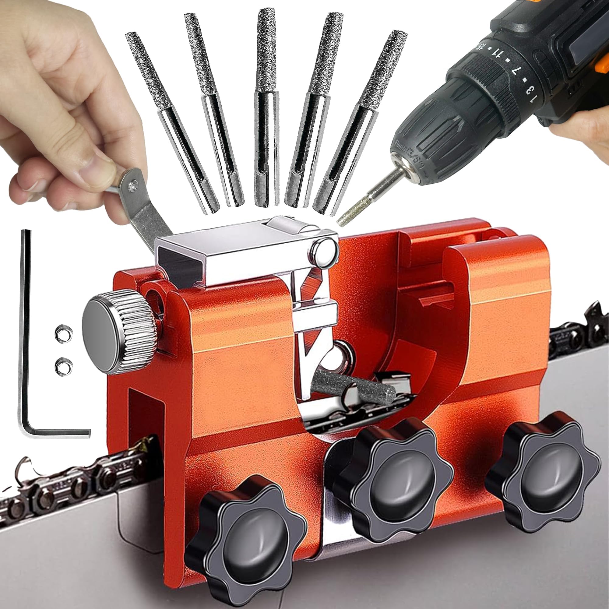 Amazon.com: Lbcbmd Chainsaw Sharpener Clamp, Chainsaw Sharpener Tool ...