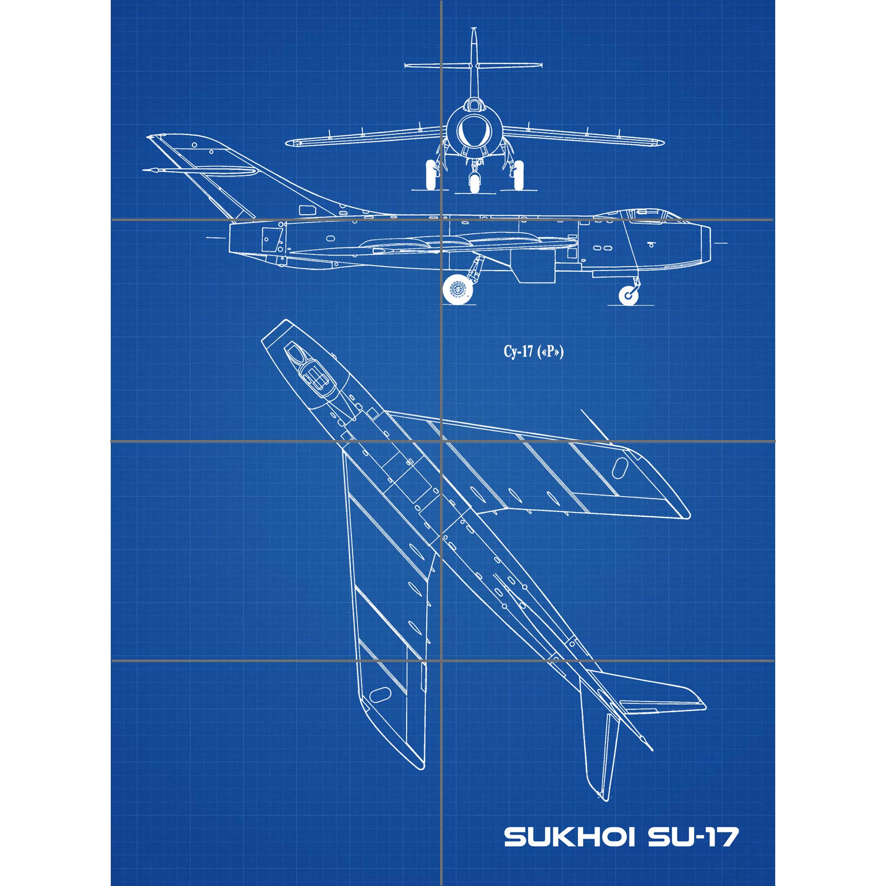 Artery8 Sukhoi Su 17 Soviet Fighter Bomber Blueprint Plan Xl ...