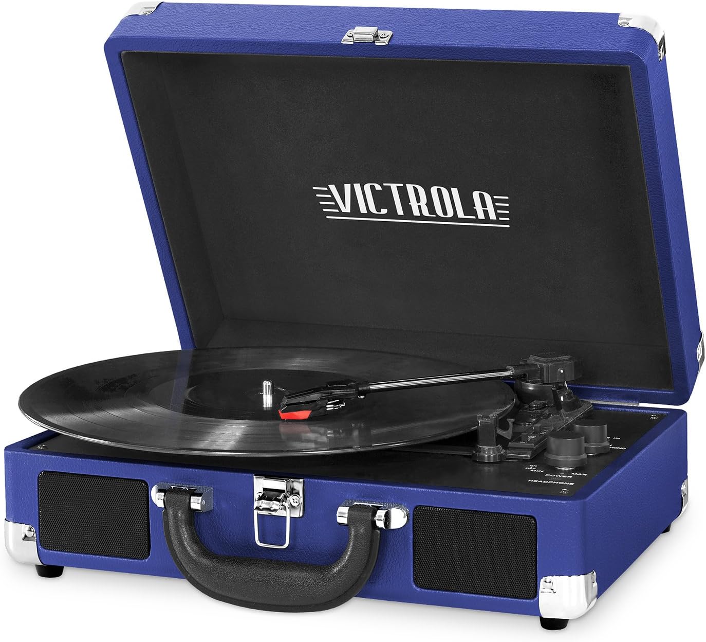 Victrola Vintage 3-Speed Bluetooth Suitcase Turntable with Speakers ...