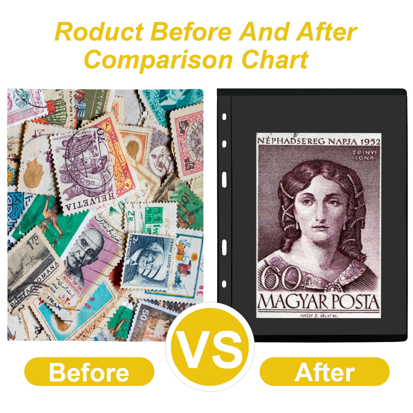 Snapklik.com : MUQING 1 Row Stamp Pages For Stamp Album
