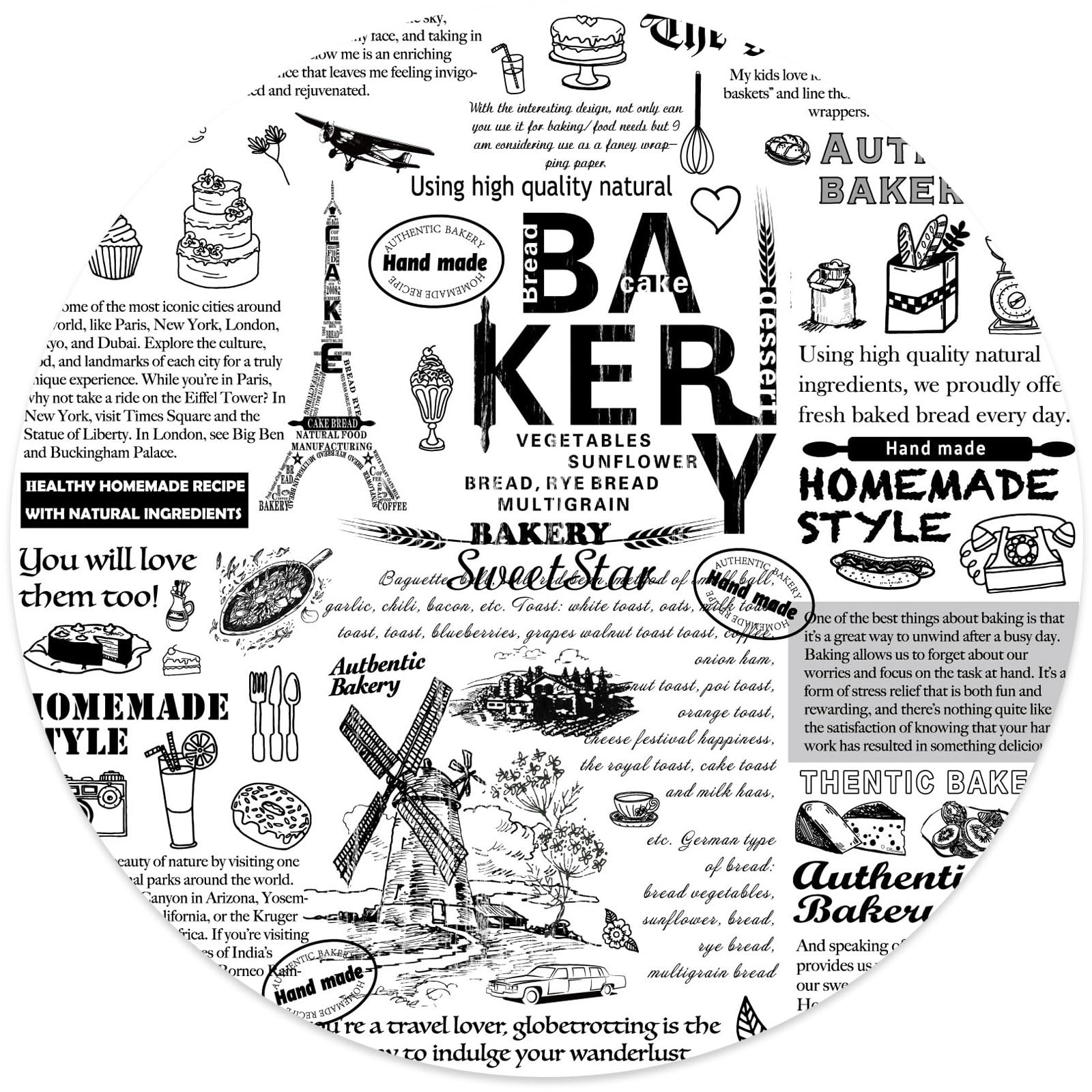 Amazon.com: 10" Round Food Paper Sheets (100 Pack) - Premium Deli Paper ...