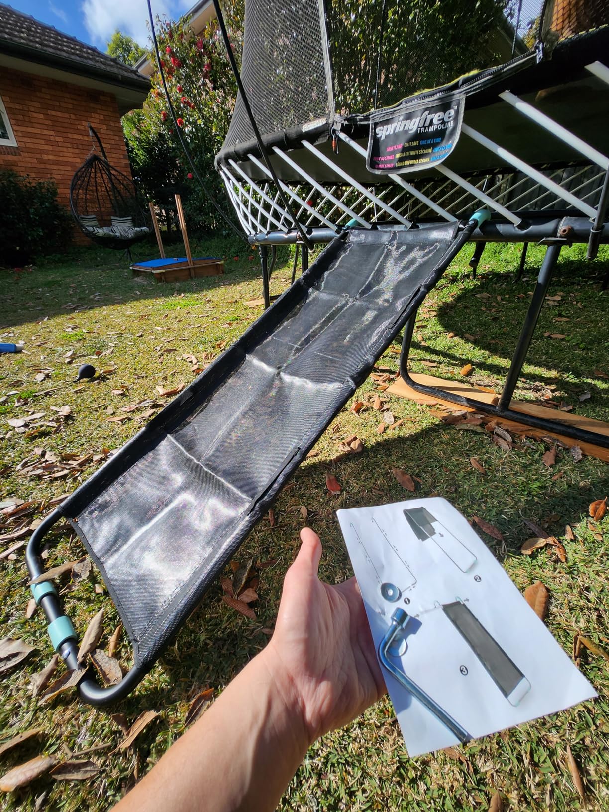 TANOSHII® Universal Trampoline Slide with Handles, Safer Than Ladder ...