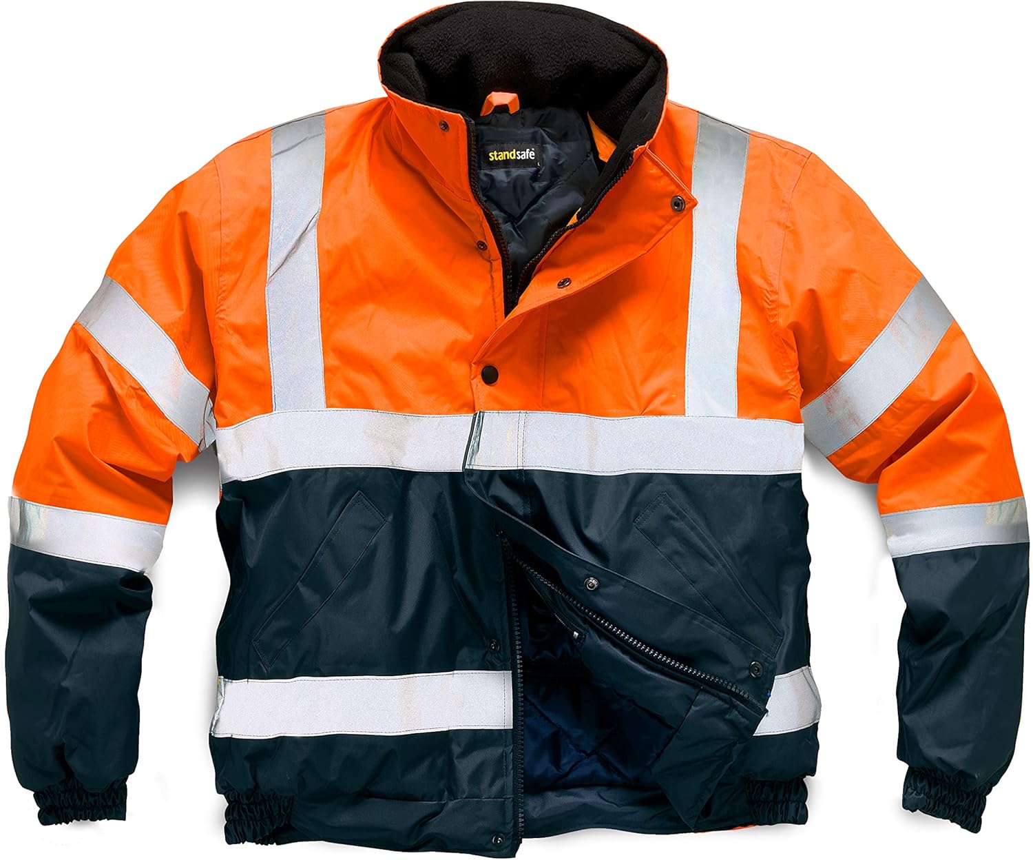 StandSafe HV025 Hi Vis 2 Tone Bomber Jacket Waterproof Padded Winter ...