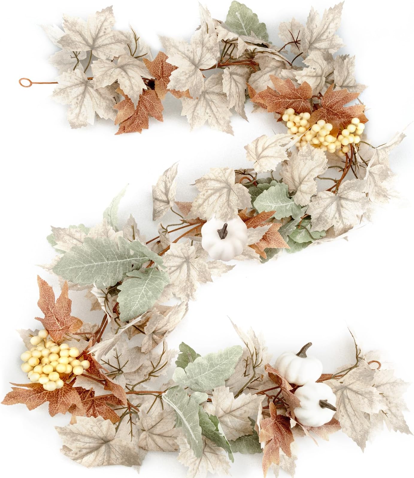 Amazon.com: Beinhome Fall Garland Maple Leaf Decor, 6ft Hanging ...