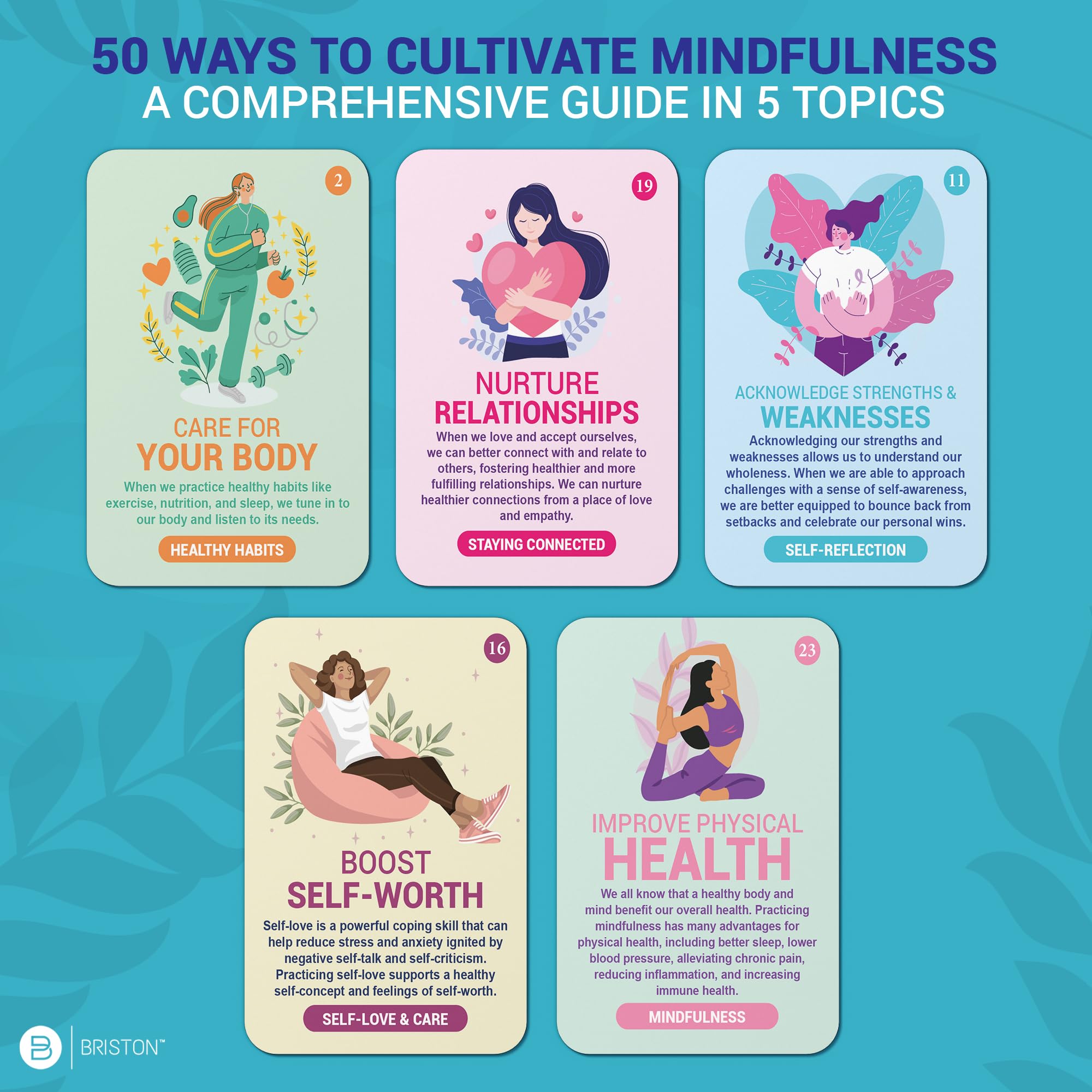 Snapklik.com : Briston Self-Care & Stress Relief Cards For Anxiety 50 ...