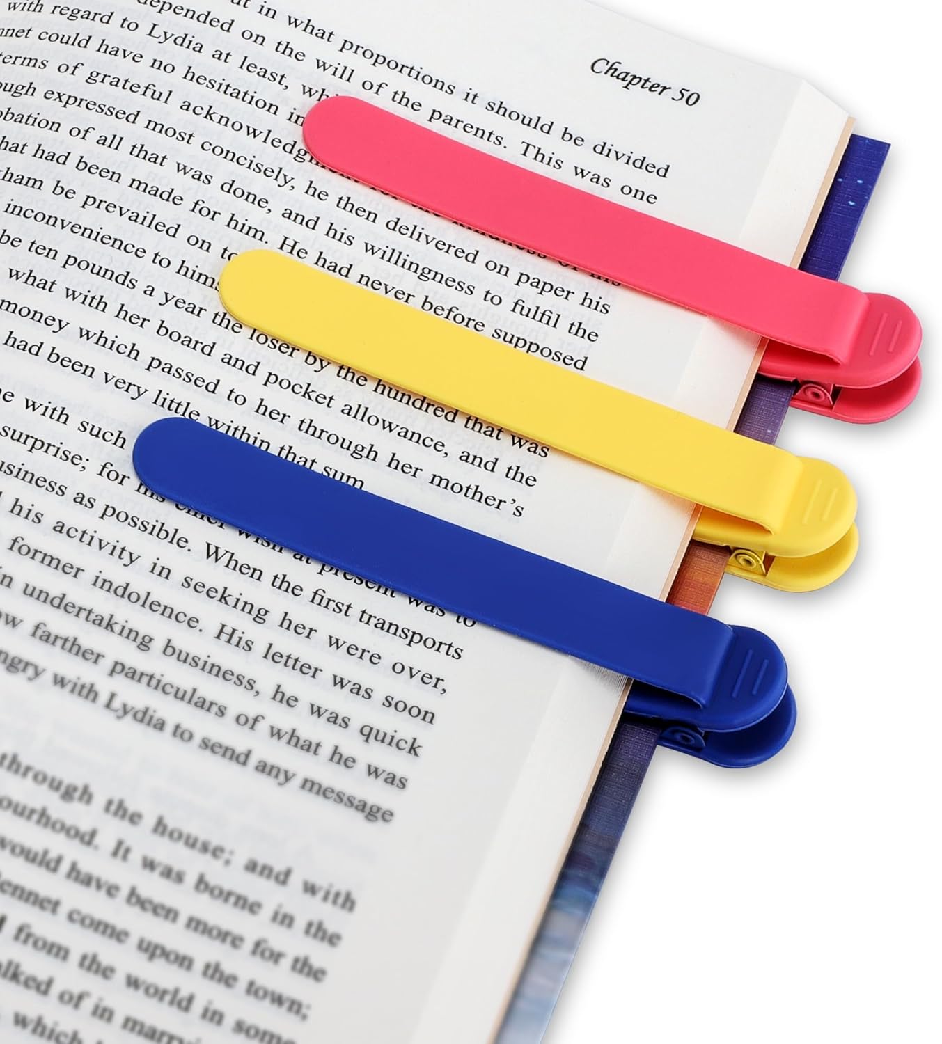 Amazon.com: 3Pcs Automatically Stay in Place Bookmark, Bookmarks for ...