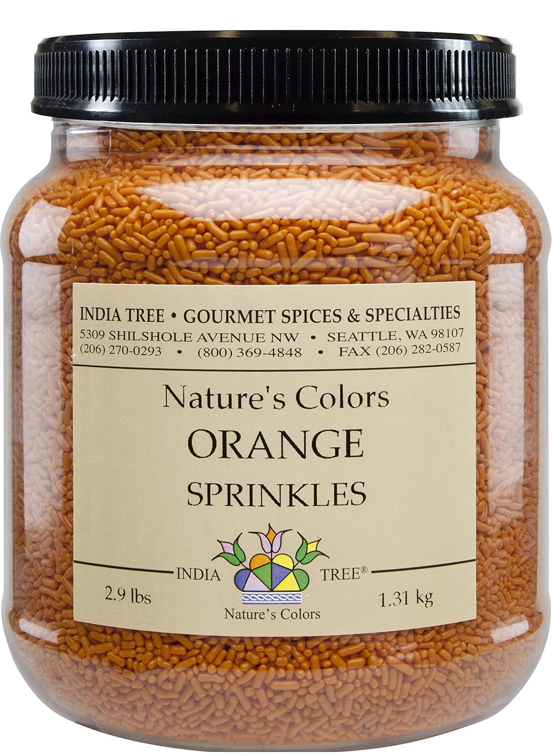 Amazon.com: Nature's Colors, Orange , Sugar Sprinkles for Baking and ...