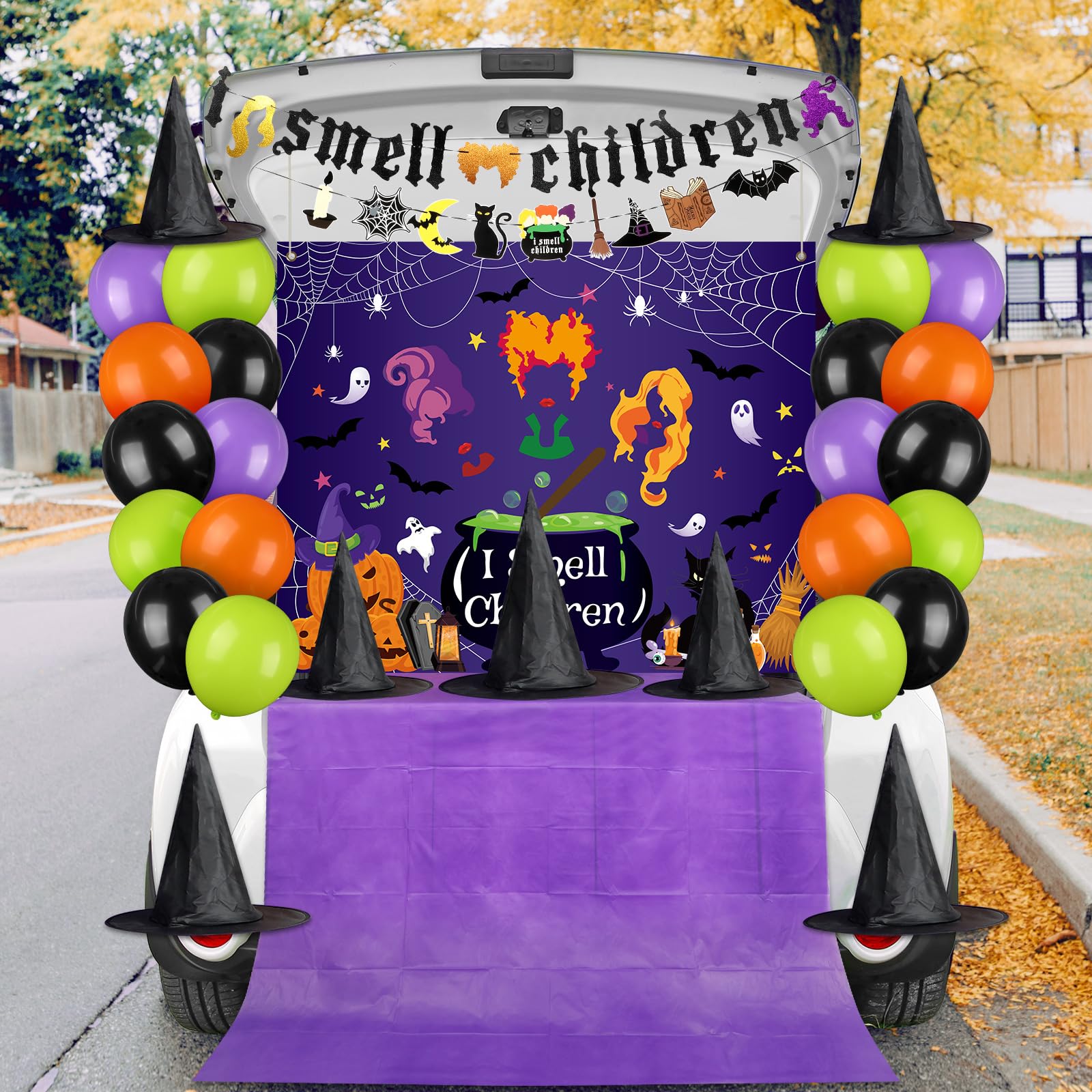 Amazon.com: Halloween Witches Trunk or Treat Car Decorations Outdoor ...