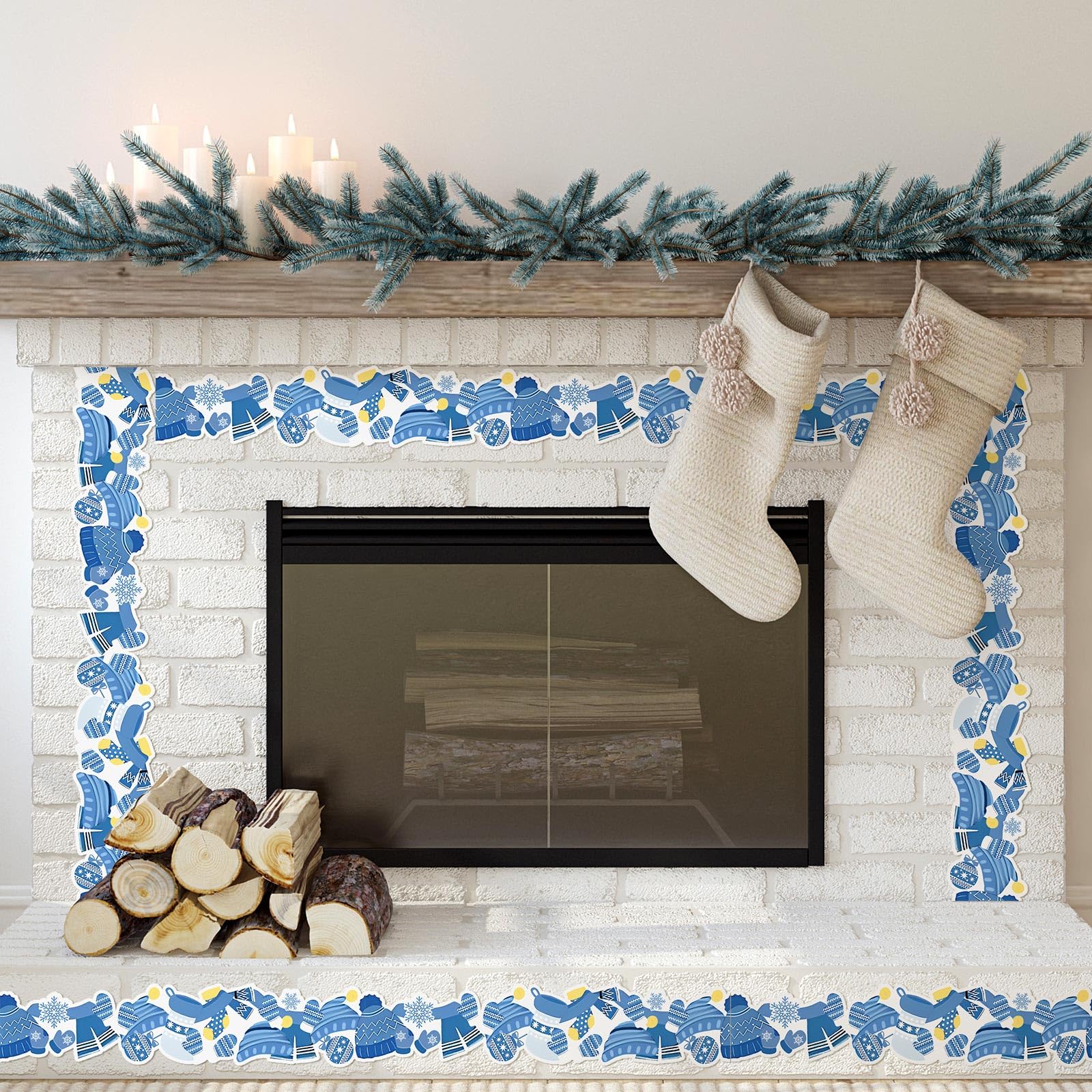 Snapklik.com : 6 Pcs 197 Ft Winter Bulletin Board Borders Decor ...