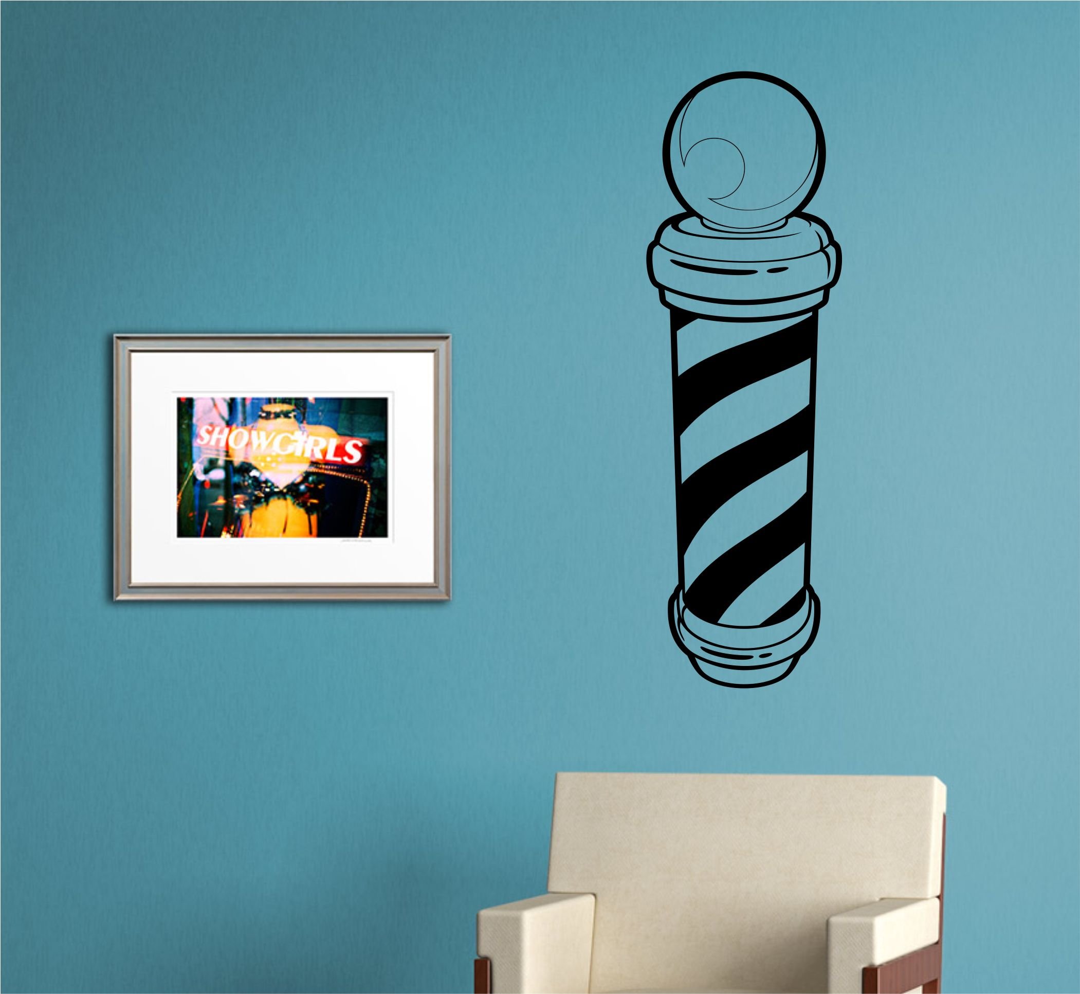 Barber Barbershop Pole Vinyl Wall Decal Sticker Car Window Truck Decals ...