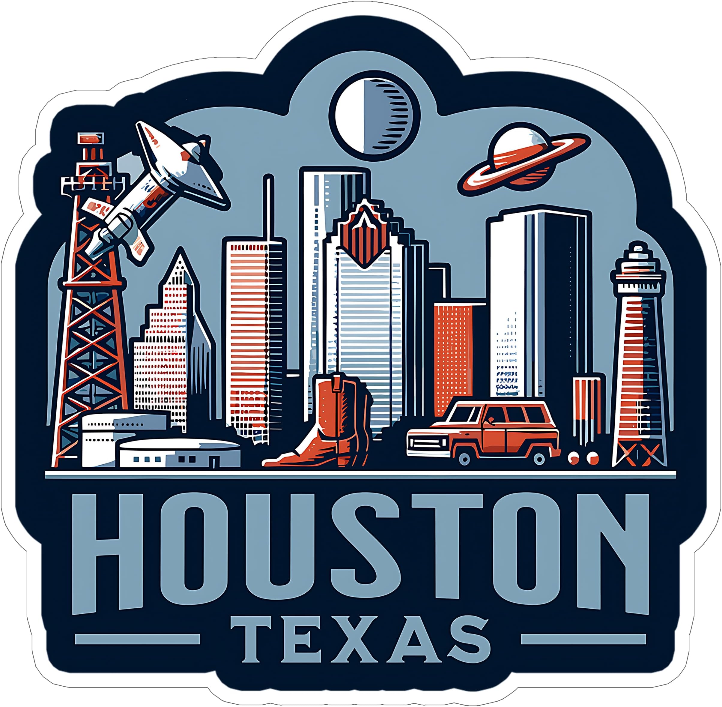 Amazon.com - Squiddy Houston Texas State License Plate Style - Vinyl ...