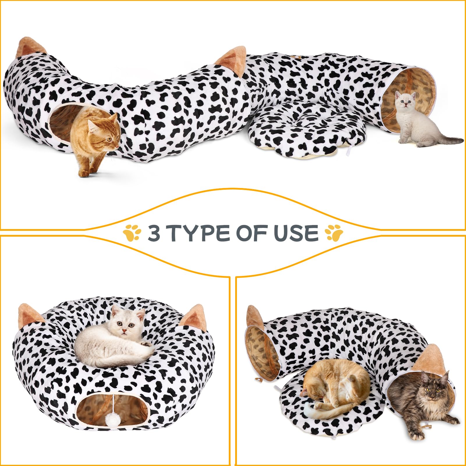 Snapklik.com : QLoztyse Cat Tunnel Bed For Indoor Cats - Extra Large ...