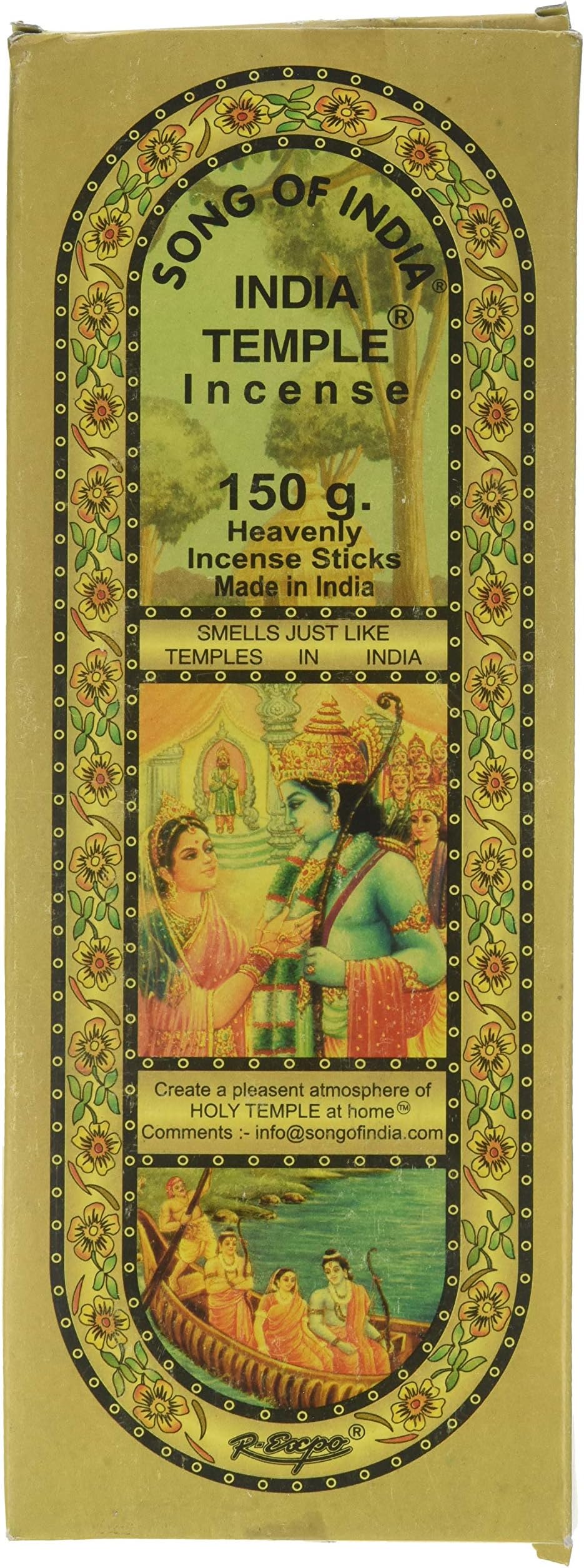 Amazon.com: Song of India - India Temple Cone Incense, 2 x 25 Cone Pack ...