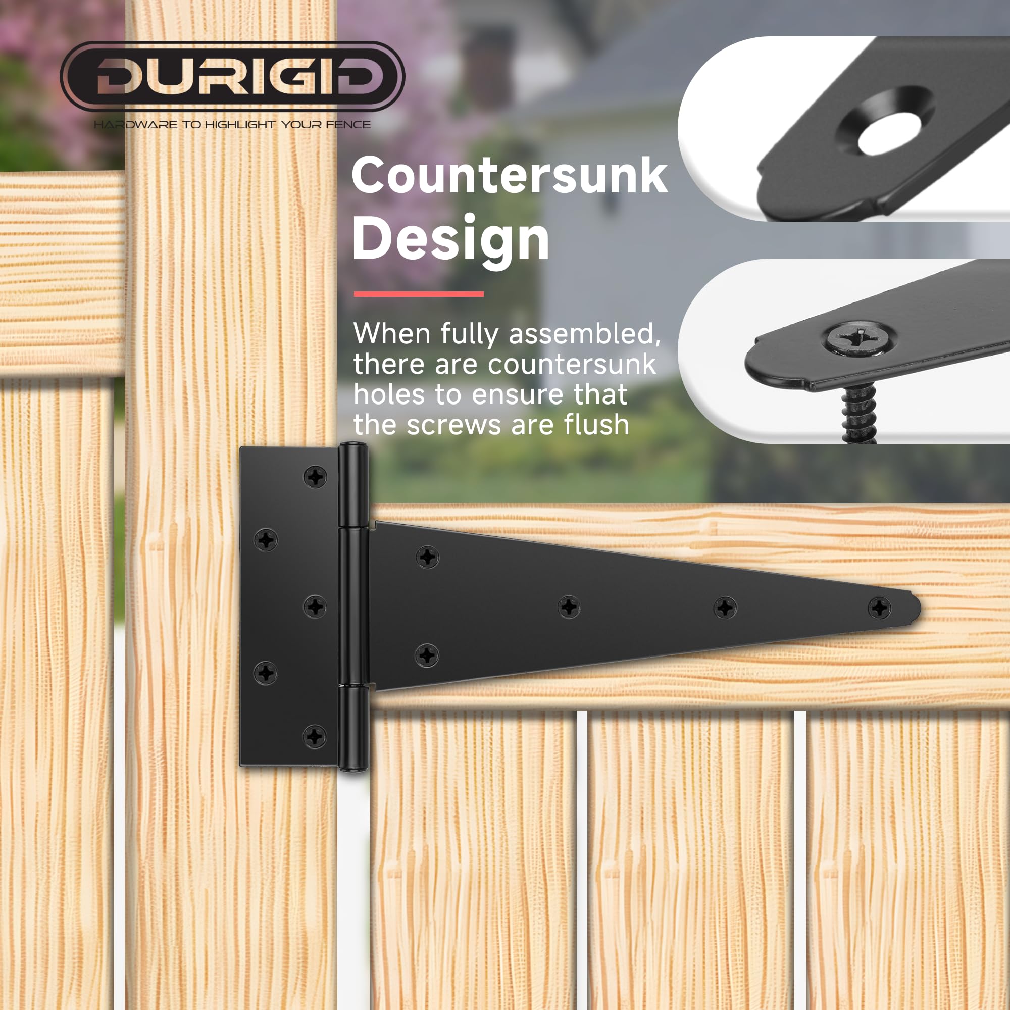 Snapklik.com : 4 Pack 12 Inch T Hinge, Heavy Duty Hinges For Wood, Shed ...
