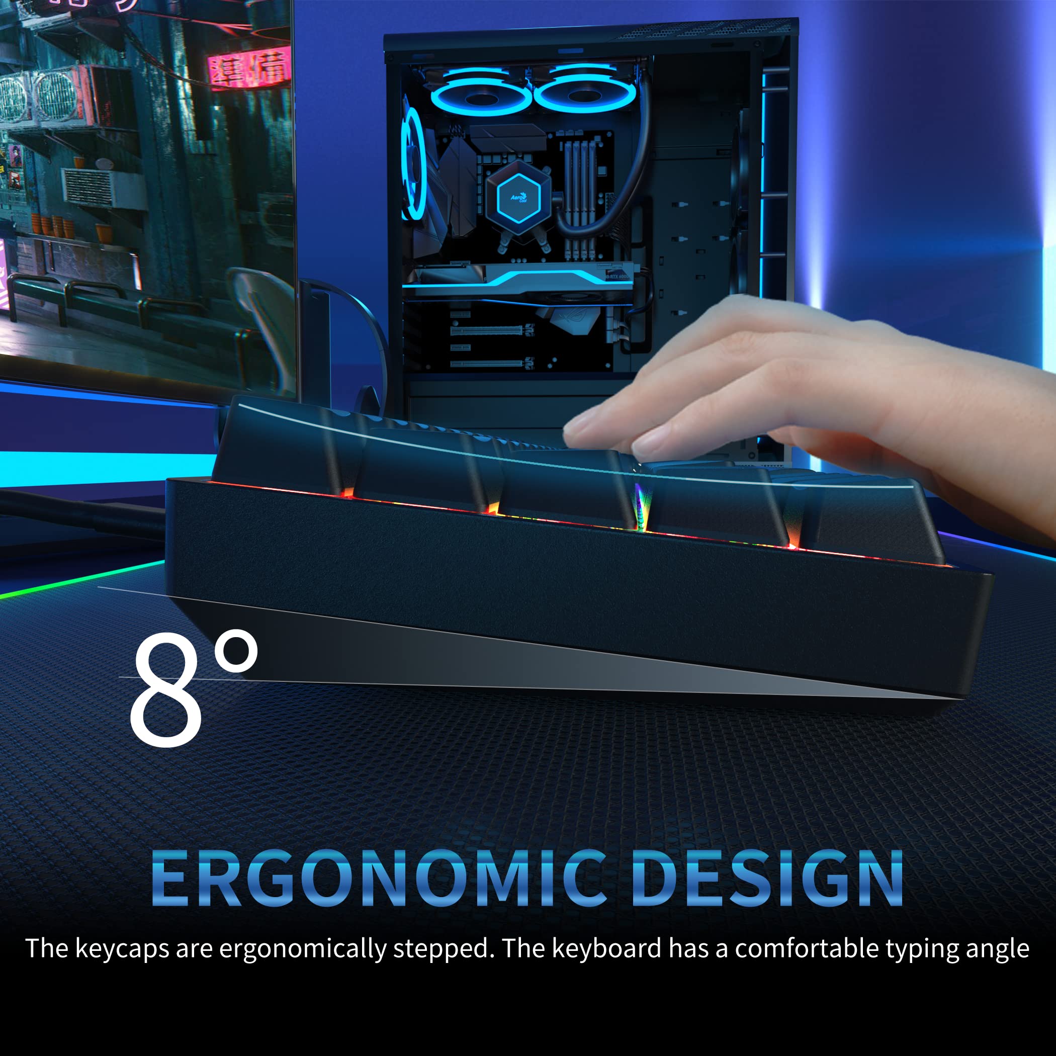 Buy DIERYA DK61SE Wired 60% Percent Mechanical Keyboard, RGB Backlit ...