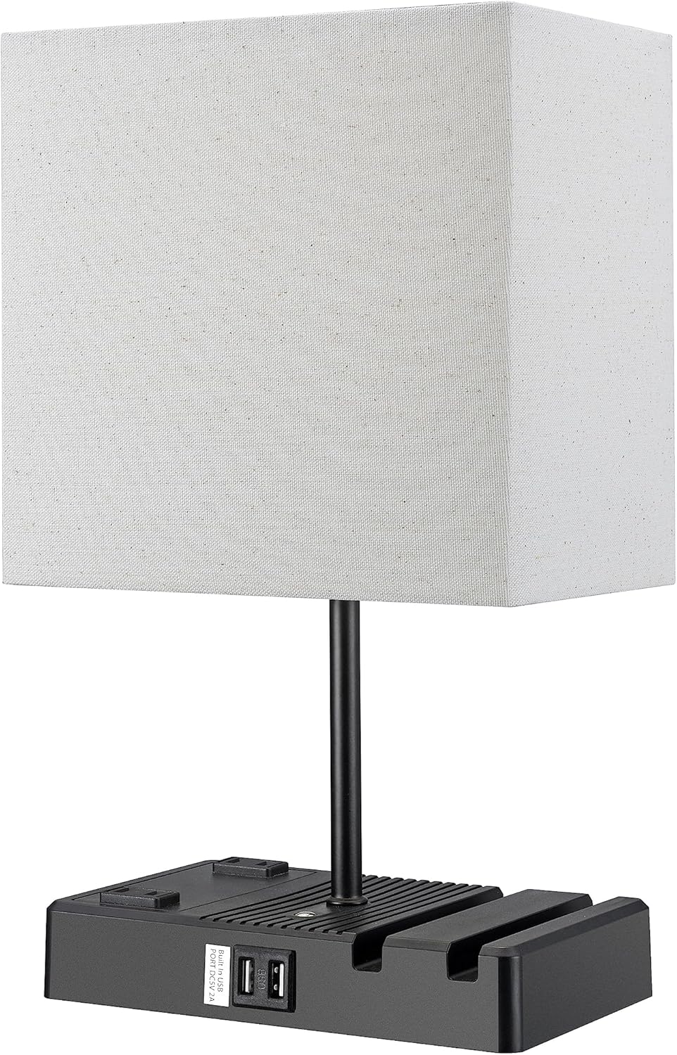 Aspen Creative 40273-01-1, 13-7/8" H Table Lamp w/Beige Shade & Black ...