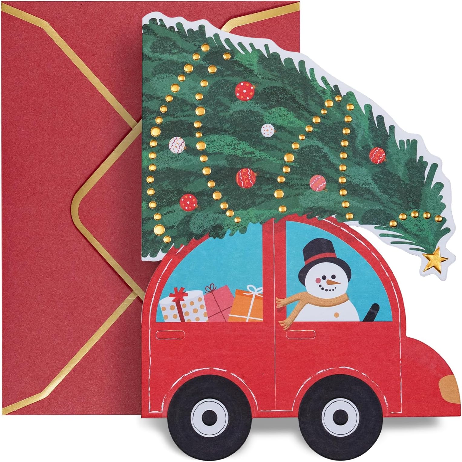 Amazon.com : Prims & Flourish Christmas Cards with Envelopes, 16-Count ...