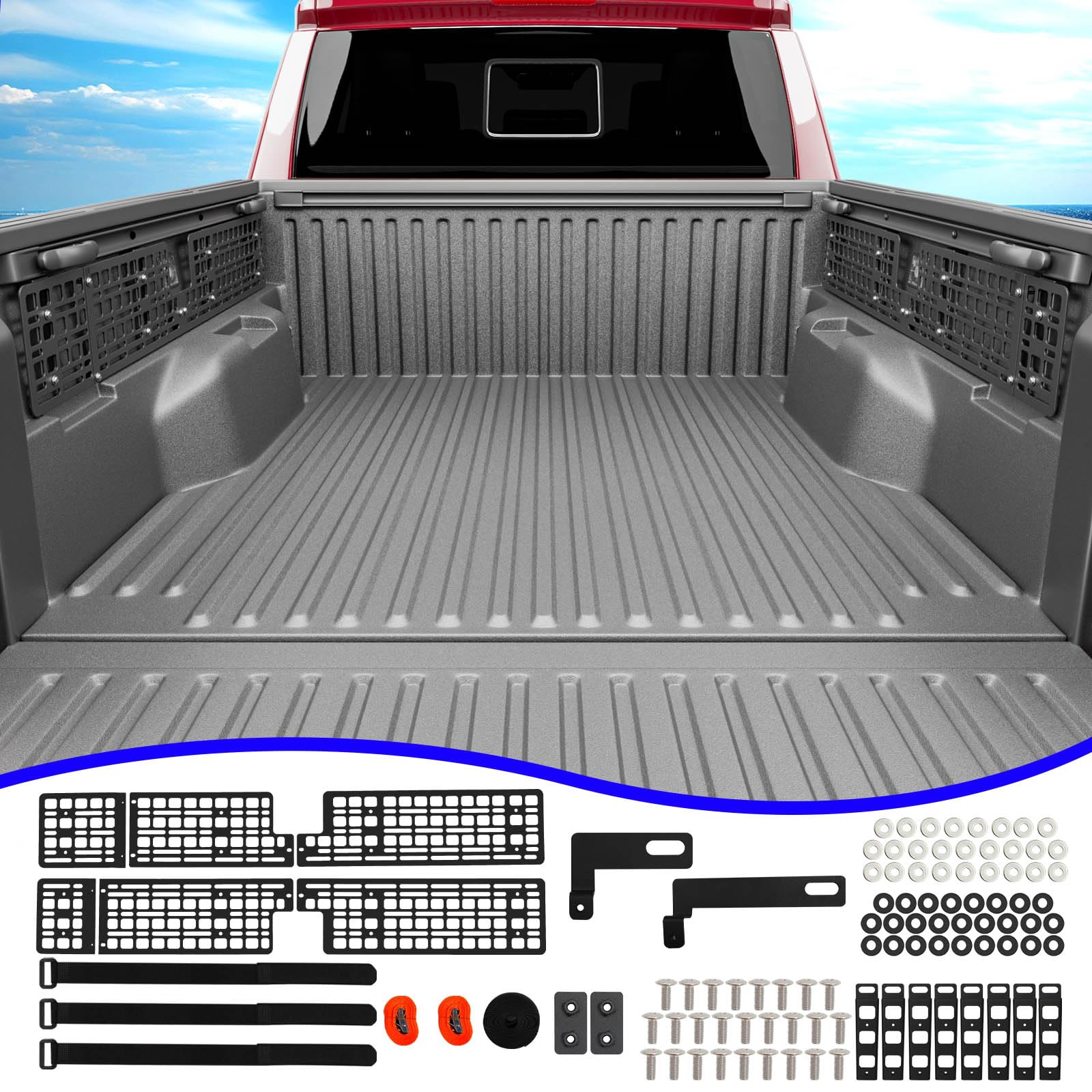 Amazon.com: SZYANG 5FT Side Bed Molle Panel Compatible with 24 Tacoma ...