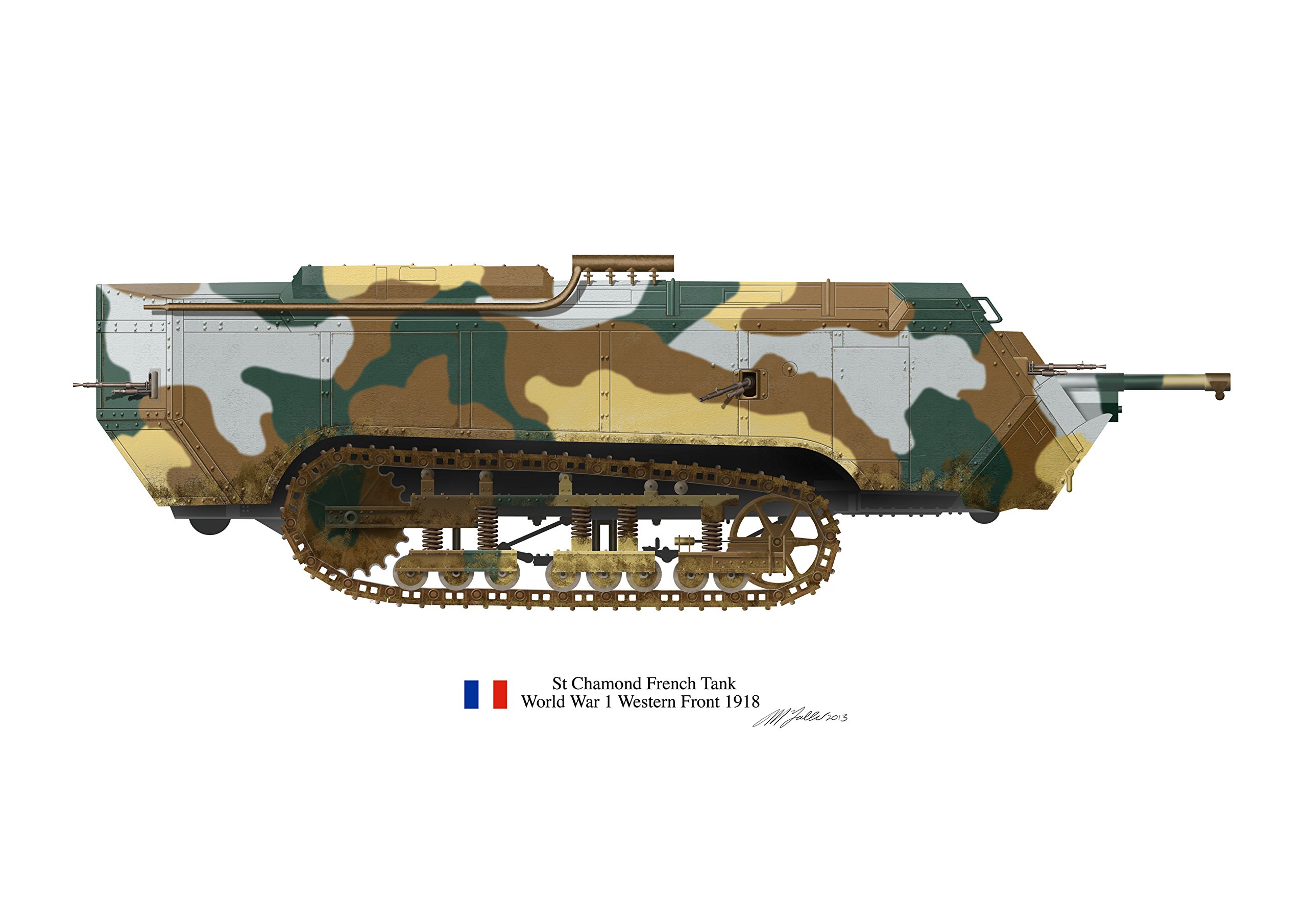 French Ww1 Tanks St. Chamond WW1 Tank By DeltaXF Thingiverse