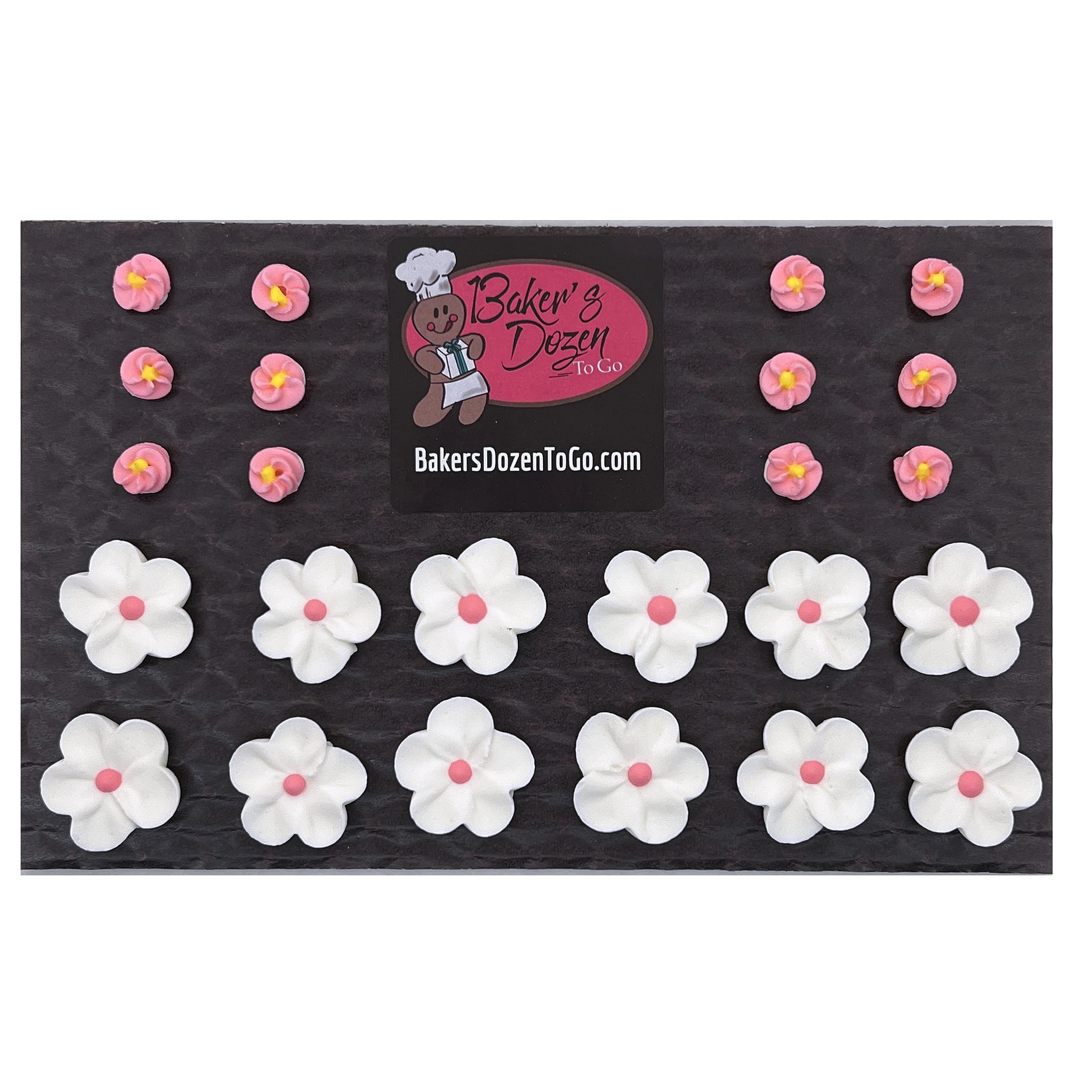 Amazon.com: Fruit Blossom Pink Flowers- 24 pcs Edible Icing Cupcake ...