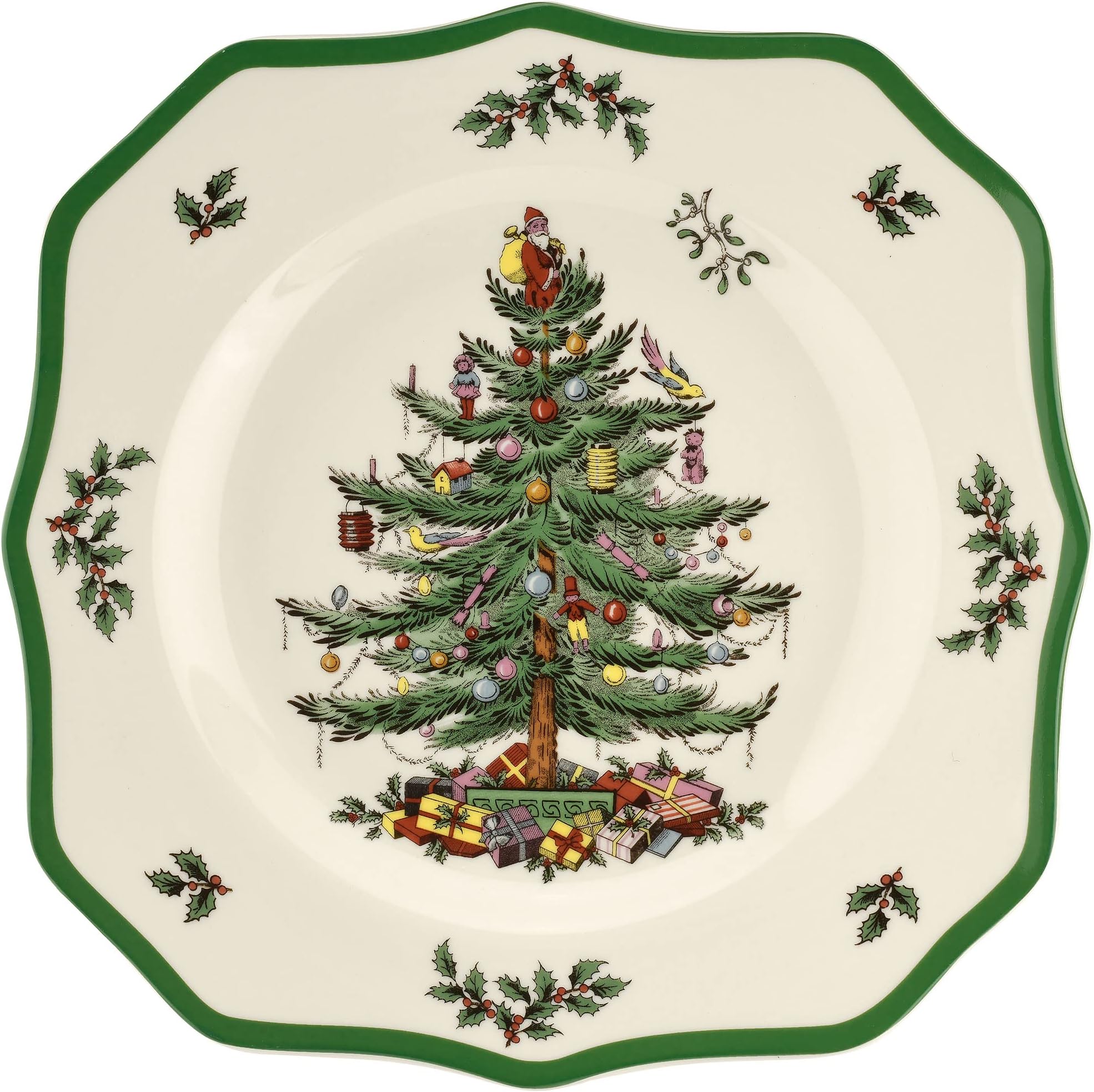 Amazon.com | Spode Christmas Tree Paper Dinner Plates - 16 Cnt: Dinner ...